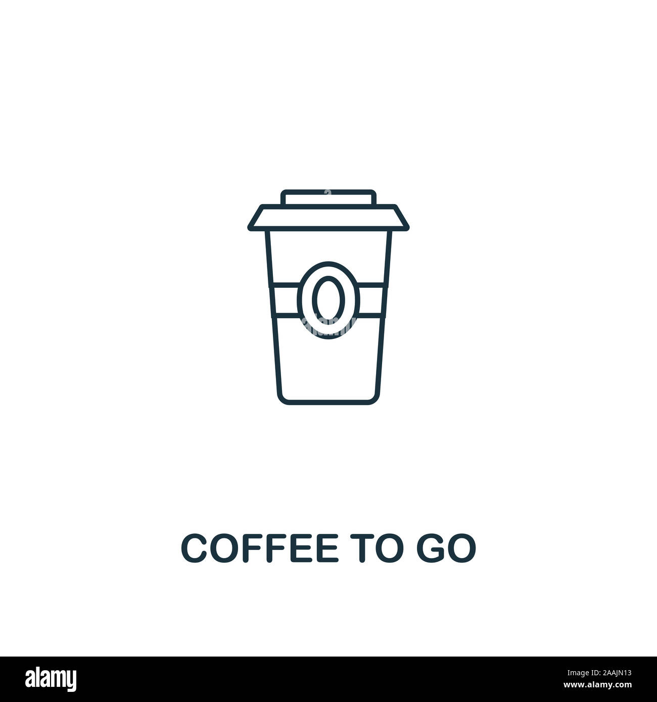 Coffee To Go icon. Thin line symbol design from coffe shop icon ...