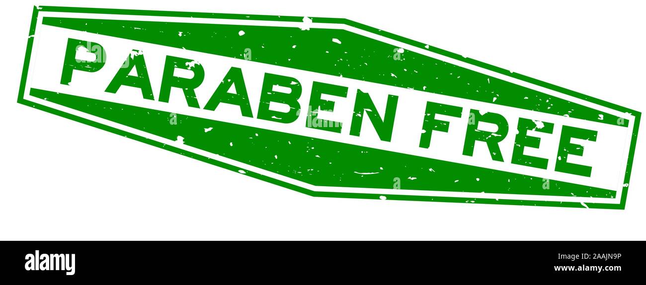 Grunge green paraben free word hexagon rubber seal stamp on white background Stock Vector Image ...