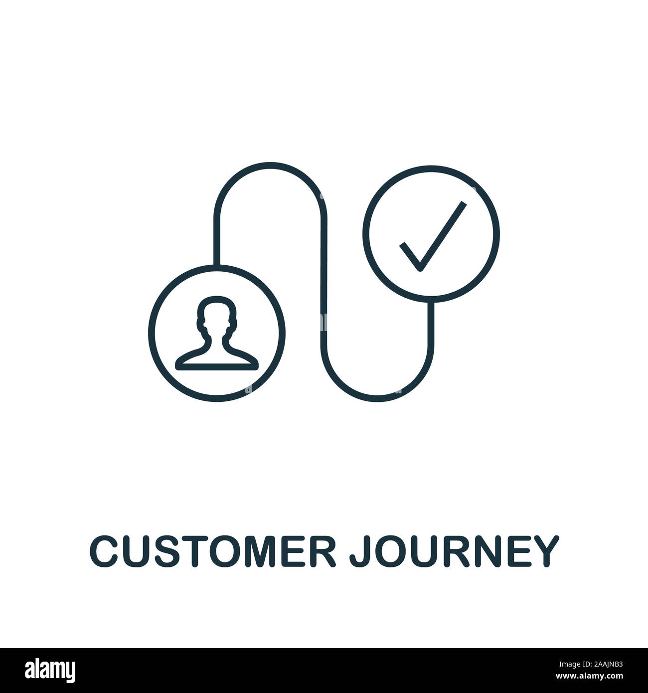 Customer Journey Outline Icon Thin Line Concept Element From Crm Icons Collection Creative