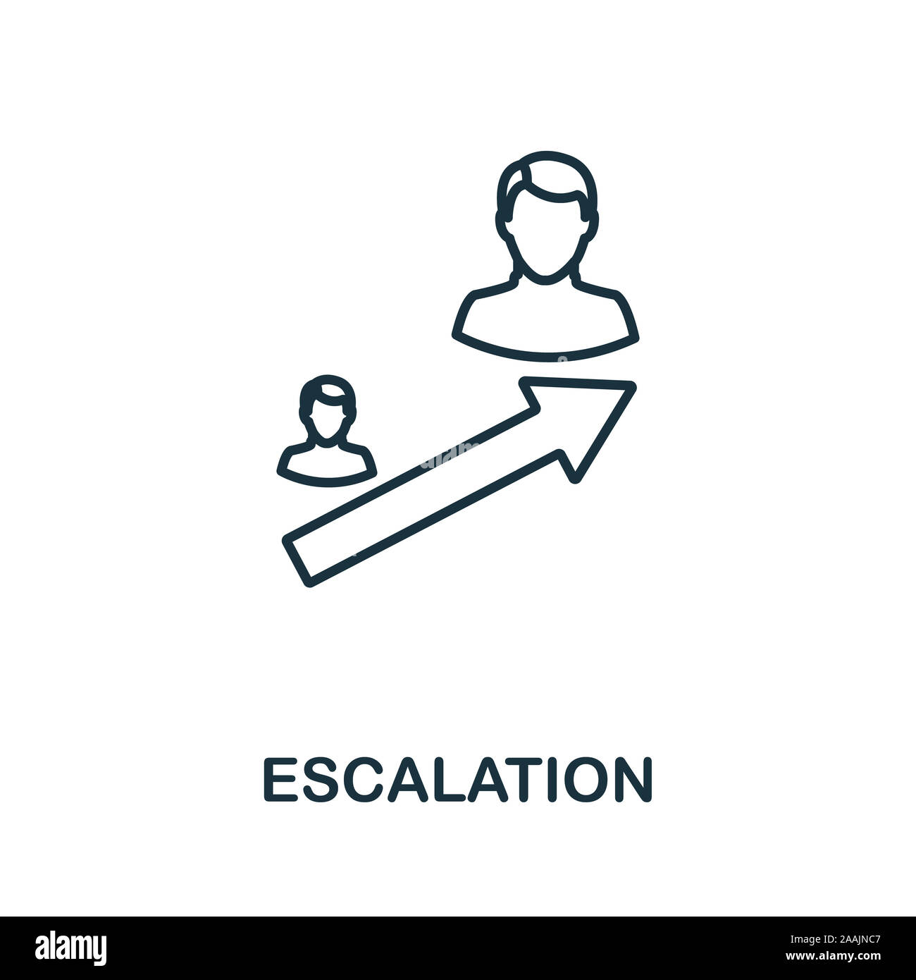 Escalation outline icon. Thin line concept element from crm icons ...