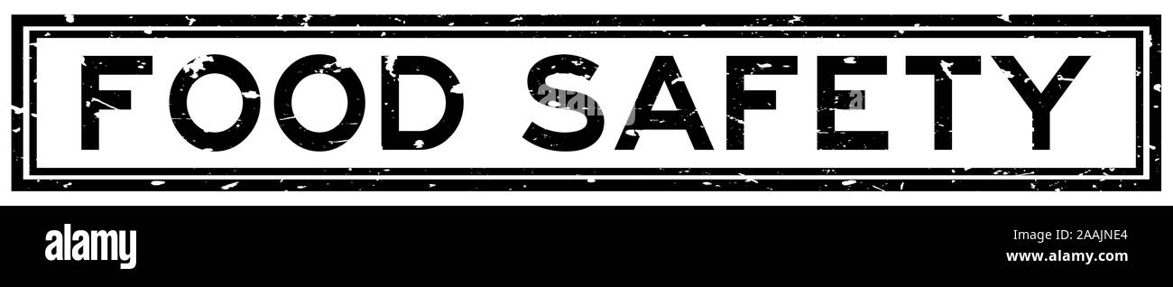 Grunge black food safety word rubber seal stamp on white background ...