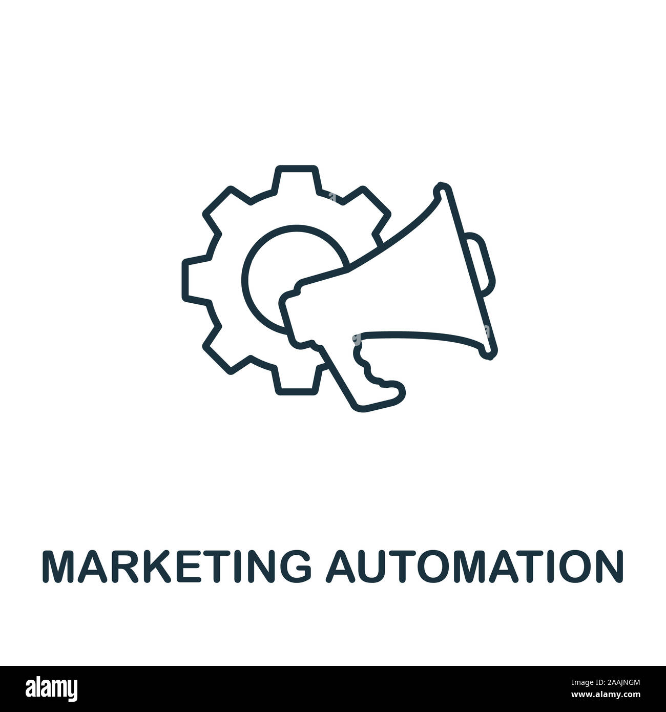 Marketing Automation Outline Icon Thin Line Concept Element From Crm