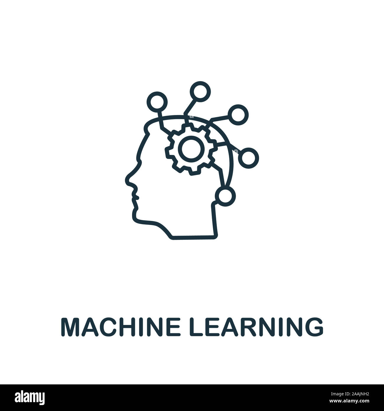 Machine Learning Outline Icon Thin Line Concept Element From Crm Icons Collection Creative