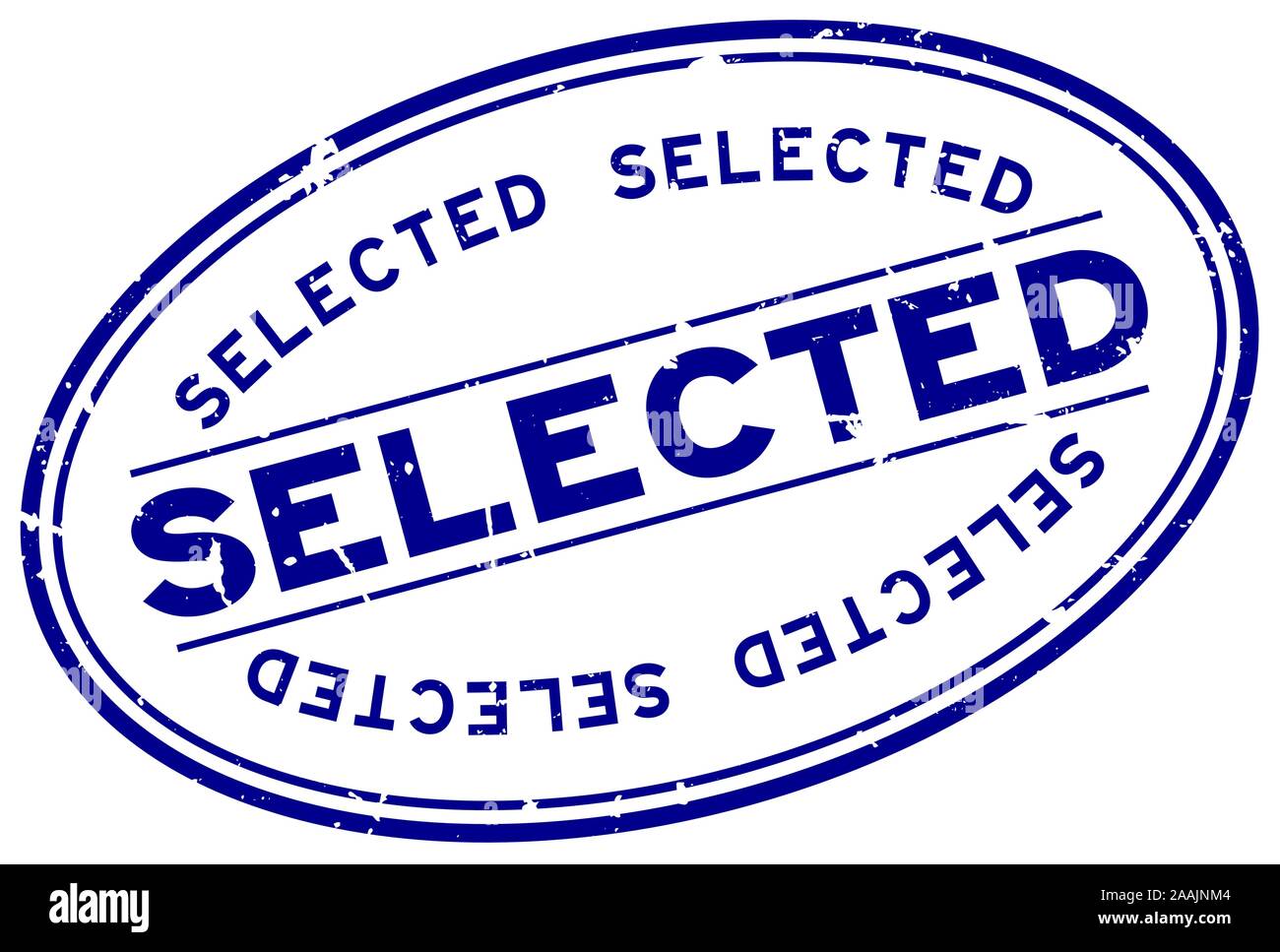 Grunge blue selected word oval rubber seal stamp on white background Stock Vector Image & Art ...