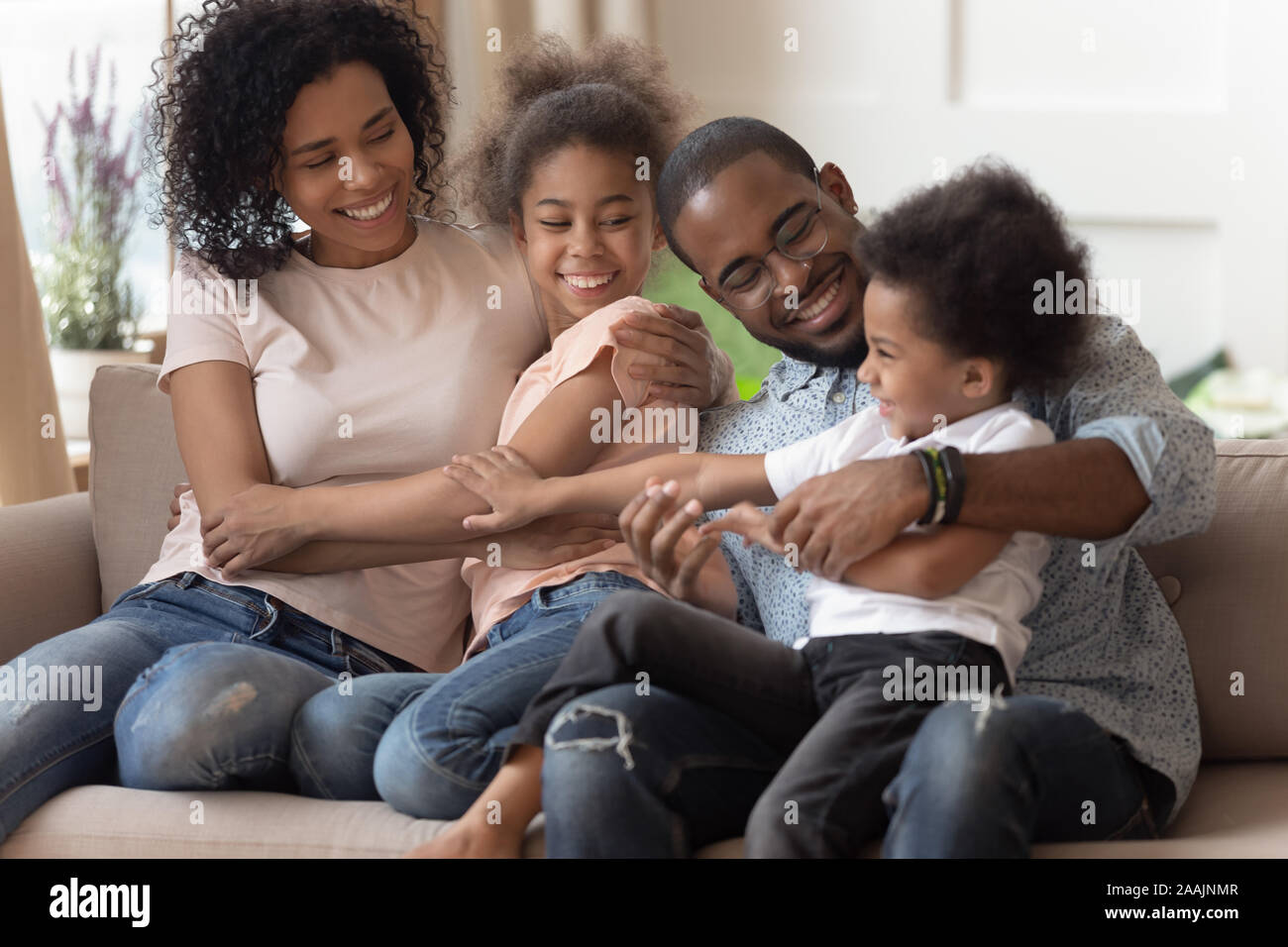 Cheerful married couple little daughter hi-res stock photography and ...