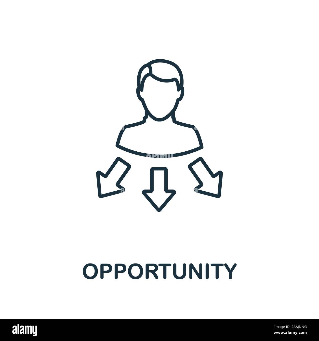 Opportunity outline icon. Thin line concept element from crm icons ...
