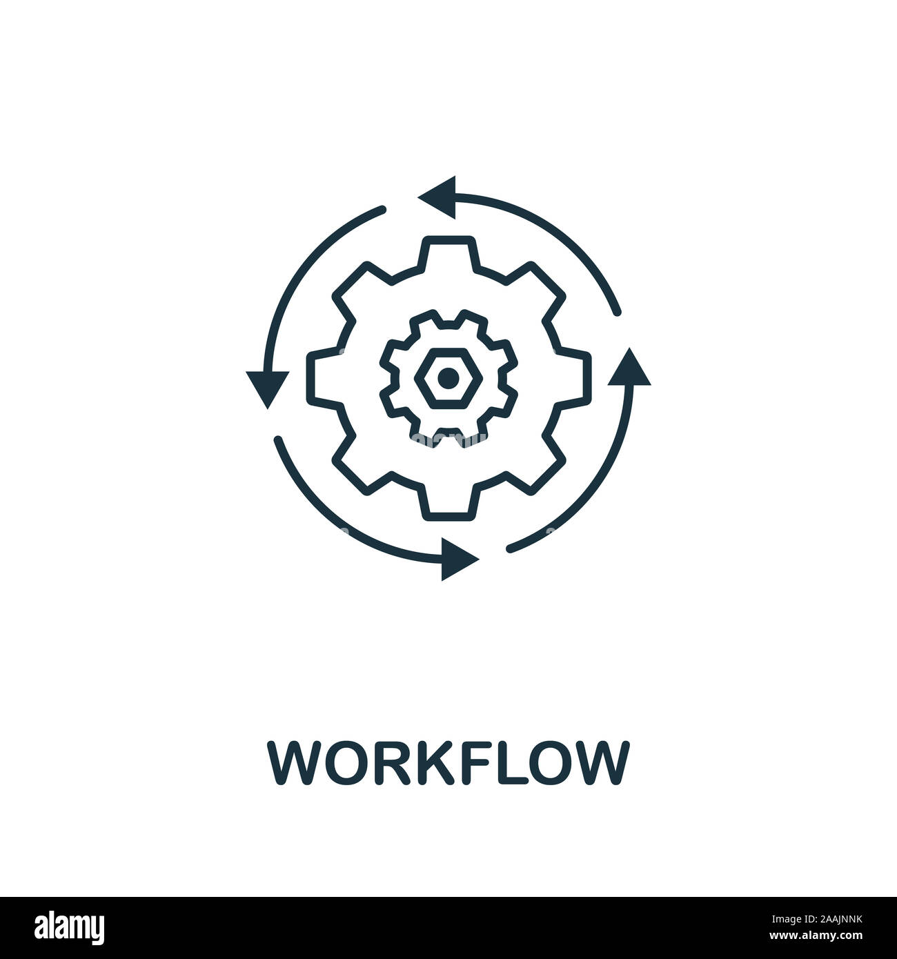 Workflow Outline Icon Thin Line Concept Element From Crm Icons Collection Creative Workflow