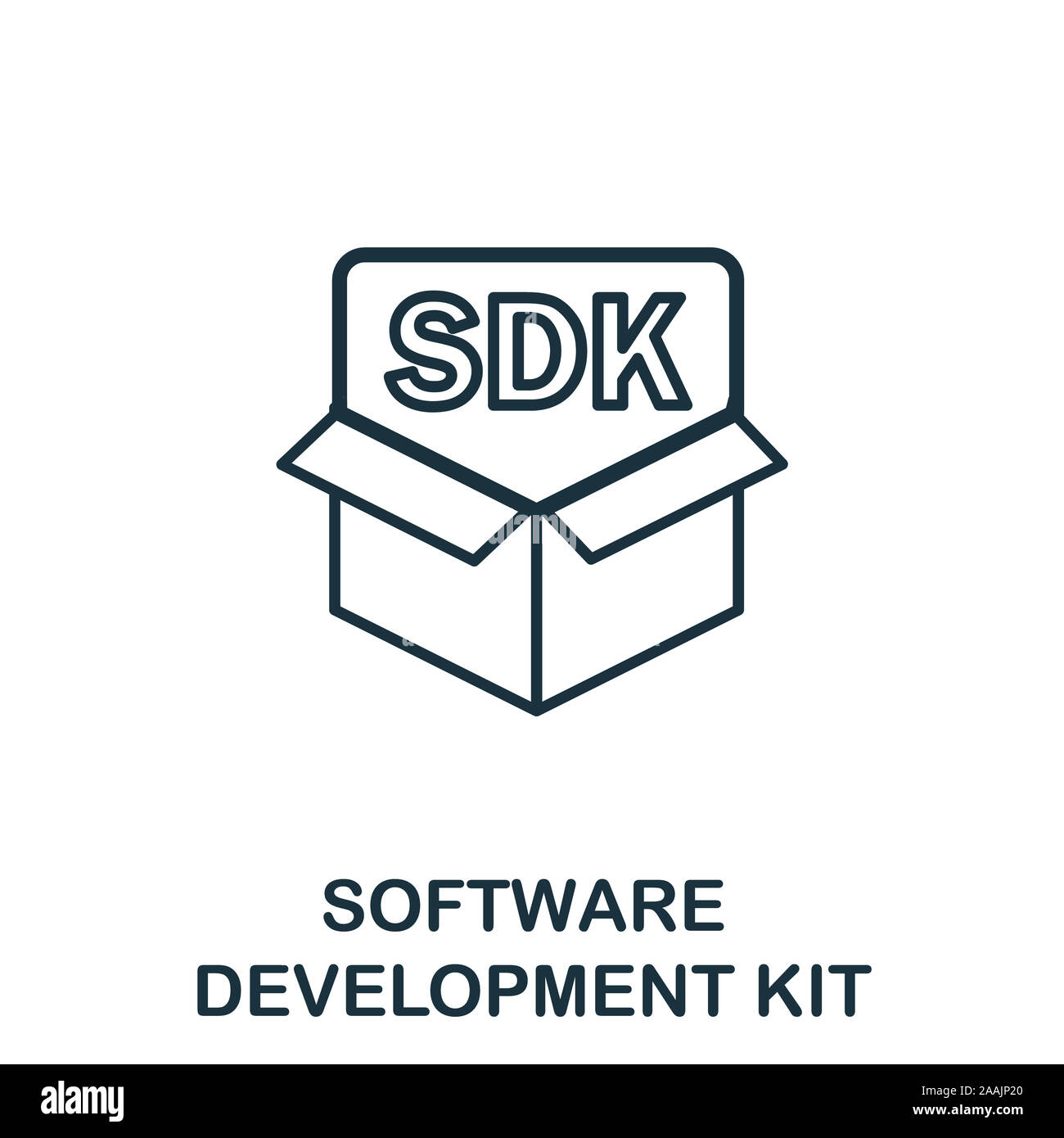 Software Development Kit outline icon. Thin line concept element from ...