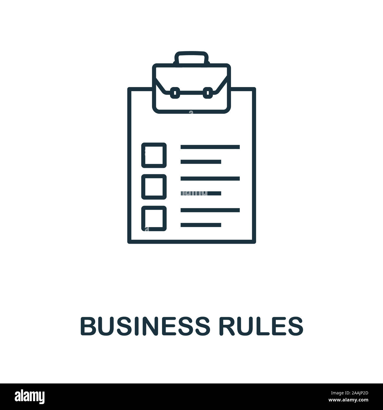 Business Rules outline icon. Thin line concept element from customer ...