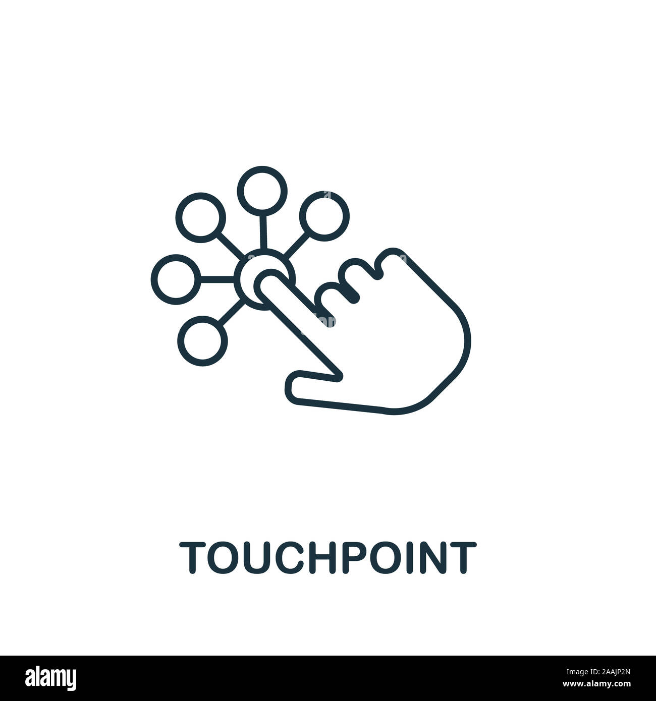Touchpoint Outline Icon Thin Line Concept Element From Customer