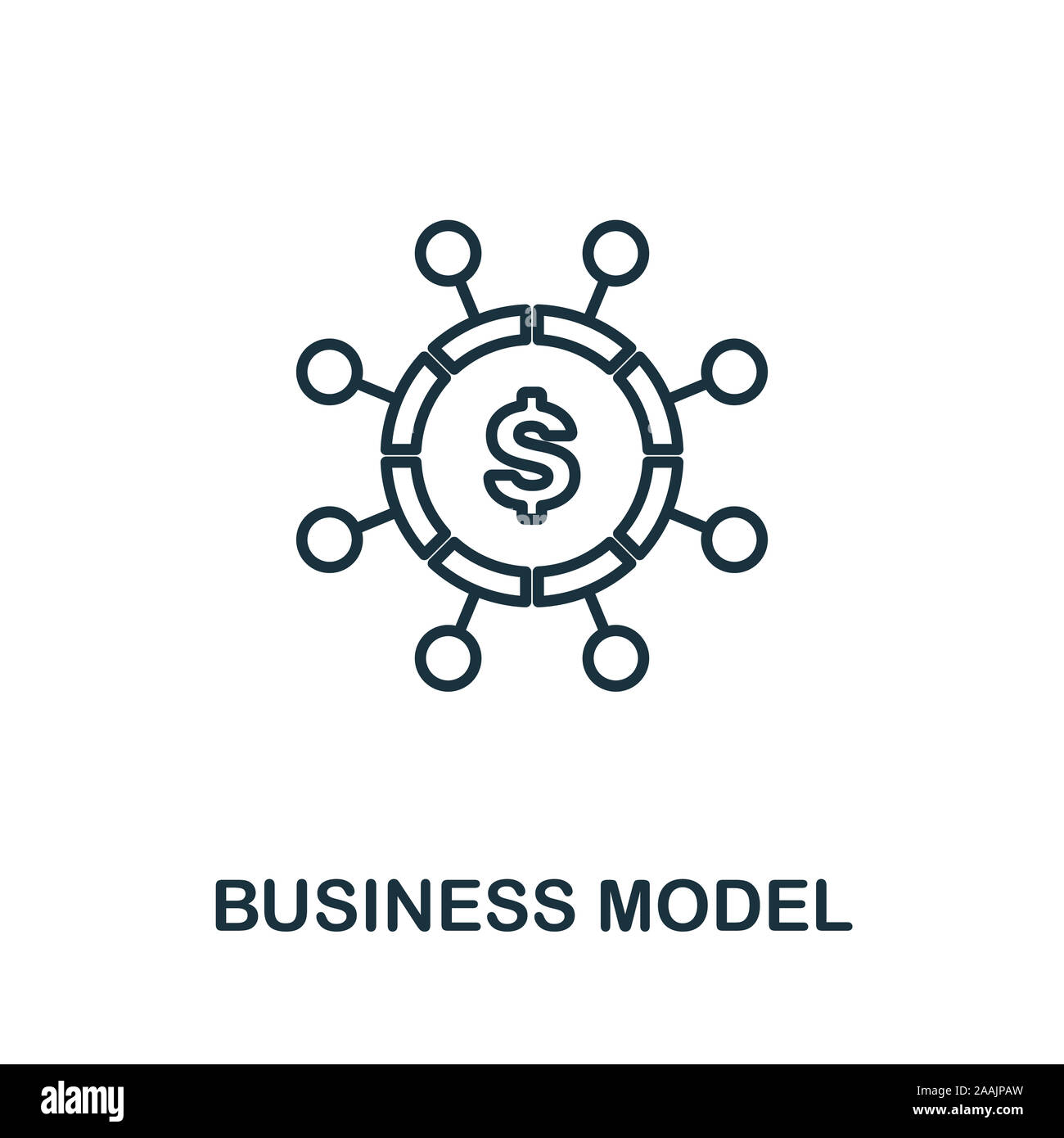 Business Model outline icon. Thin line concept element from fintech ...