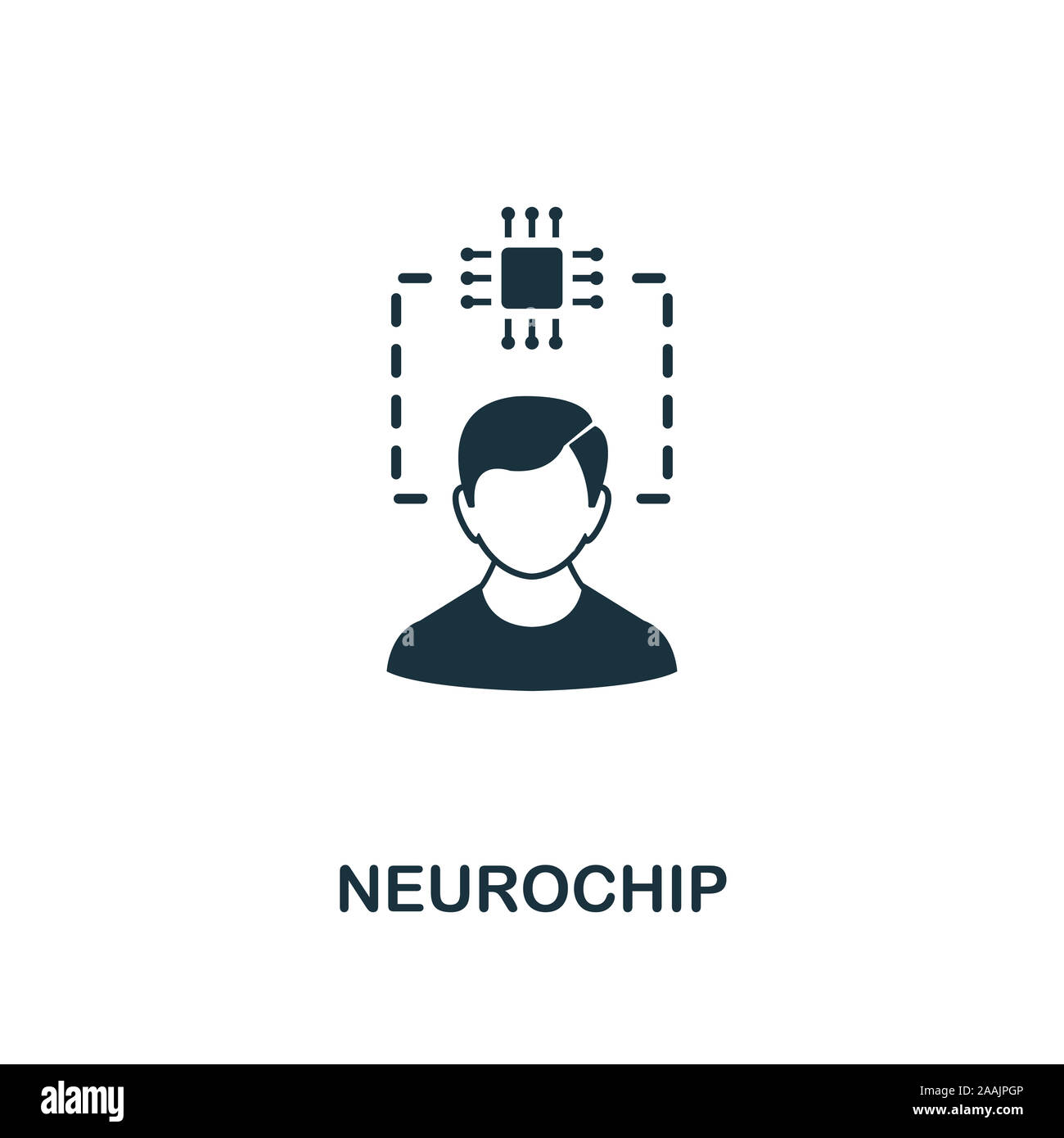 Neurochip icon. Premium style design from future technology icons ...
