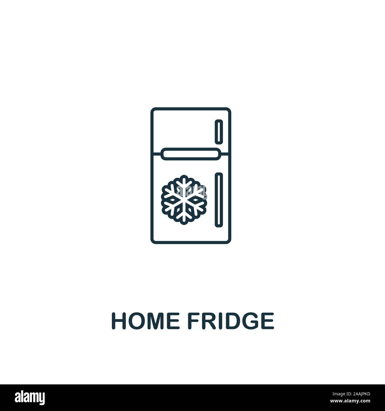 Home Fridge icon. Thin style design from household icons collection ...