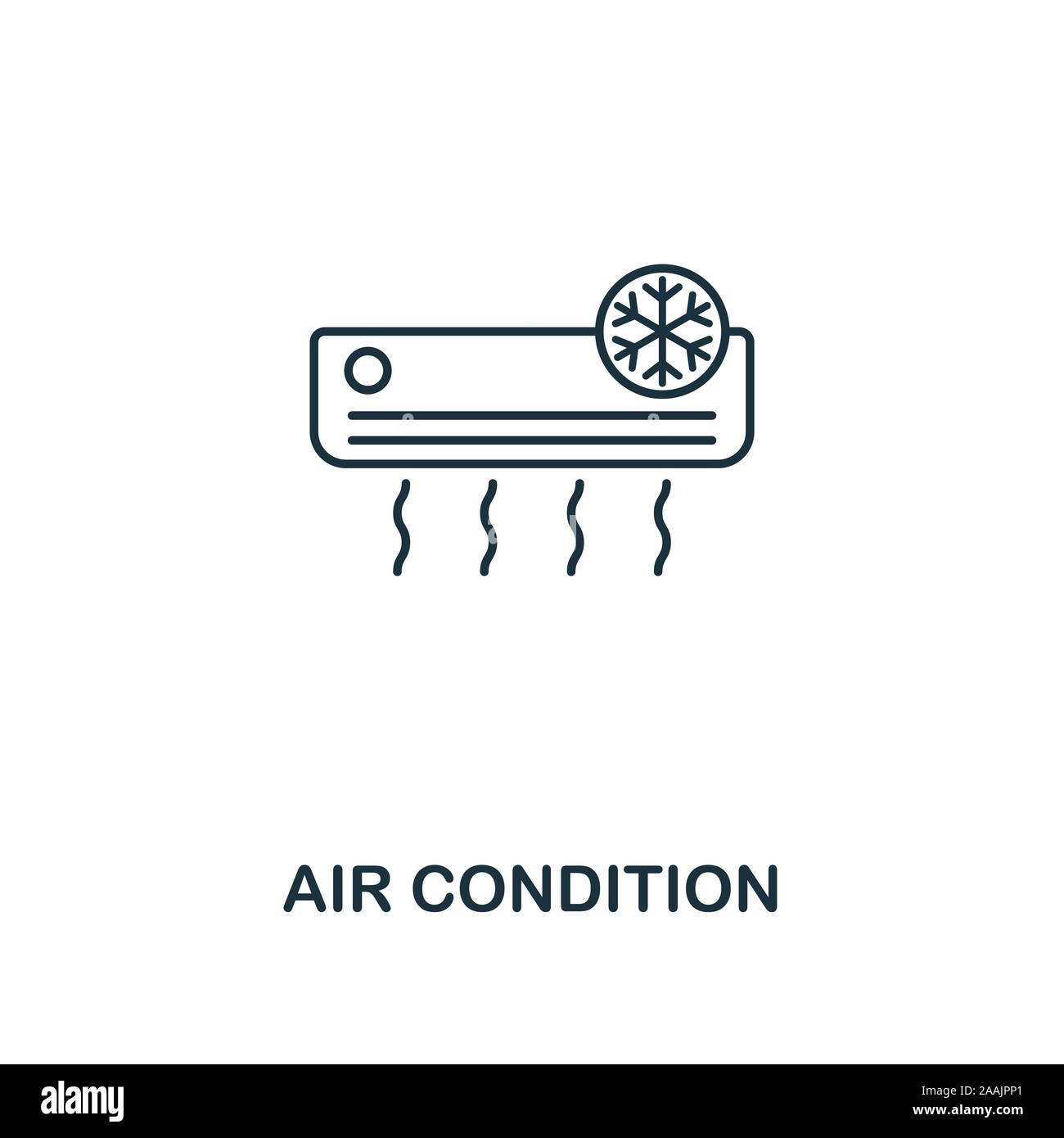 Air Condition icon. Thin style design from household icons collection ...