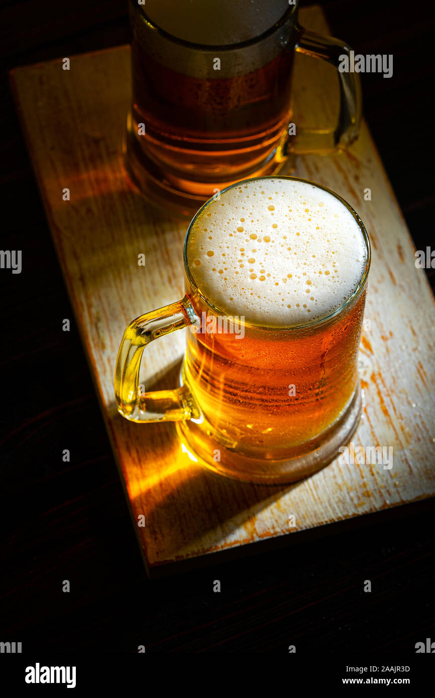 Beer from above foam hi-res stock photography and images - Alamy