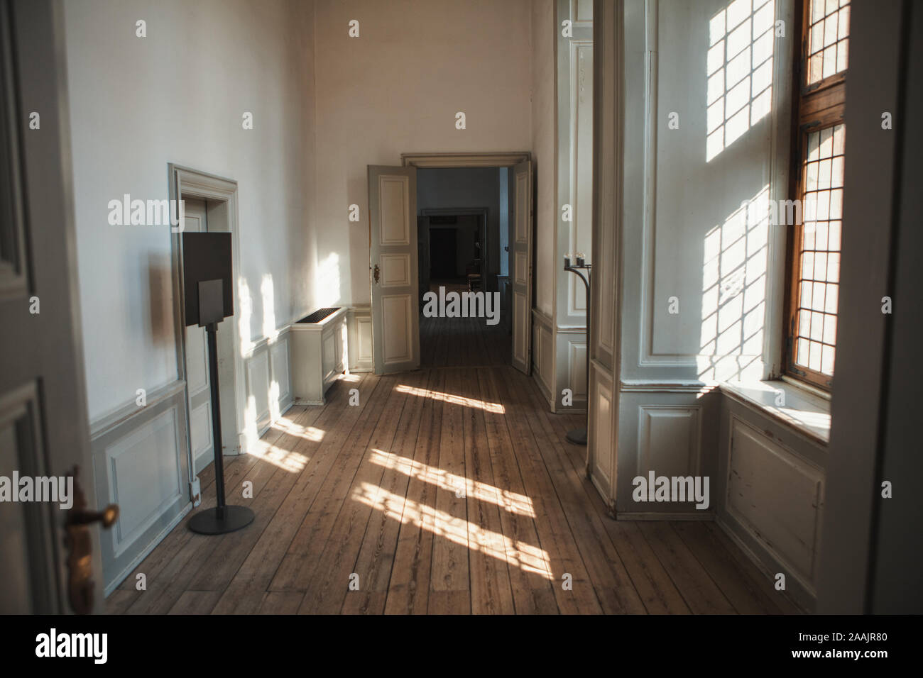 interior view of corridor in the medieval castle Stock Photo - Alamy