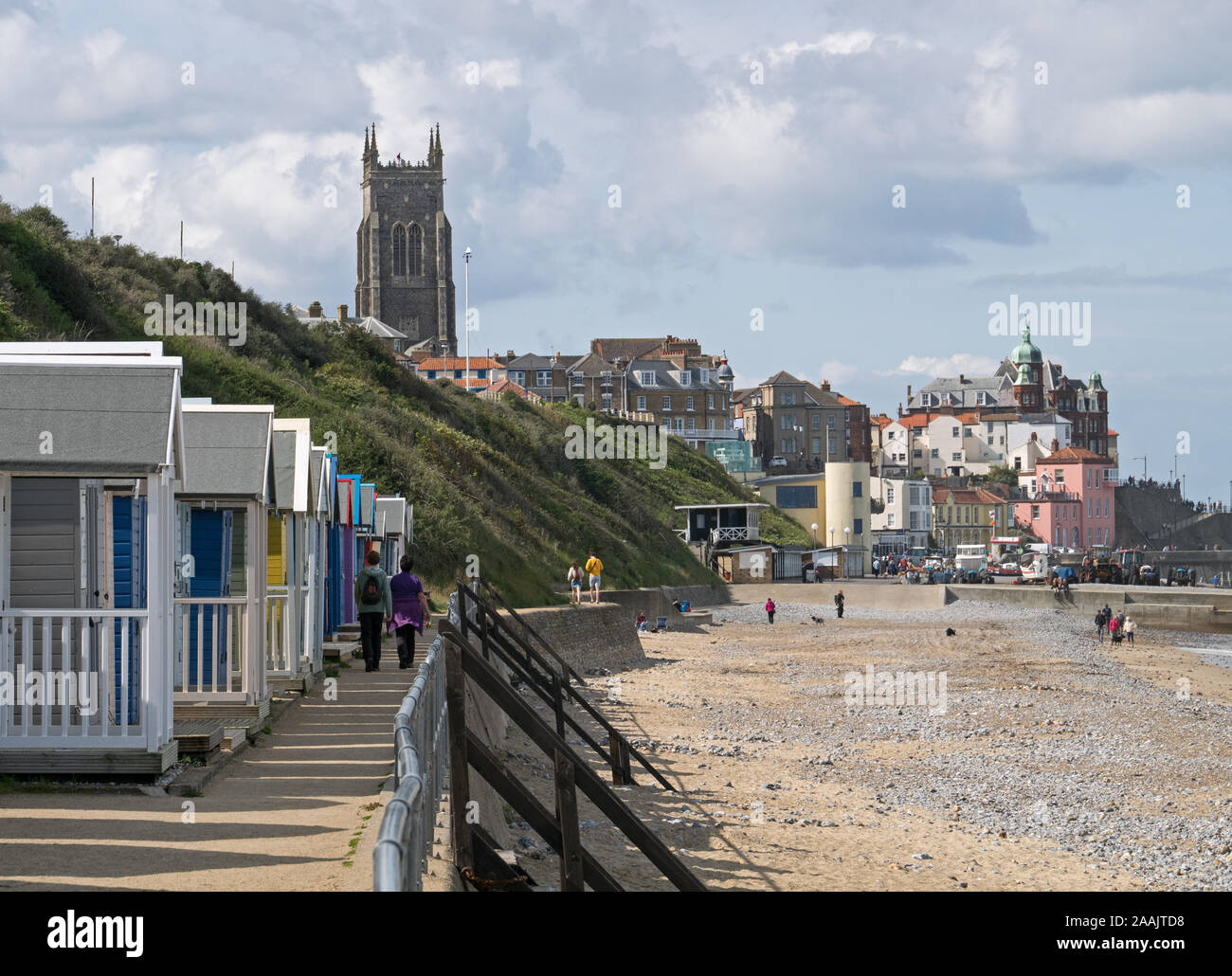 Cromer on The North Norfolk Coast, with its Beach, Beach Huts ...