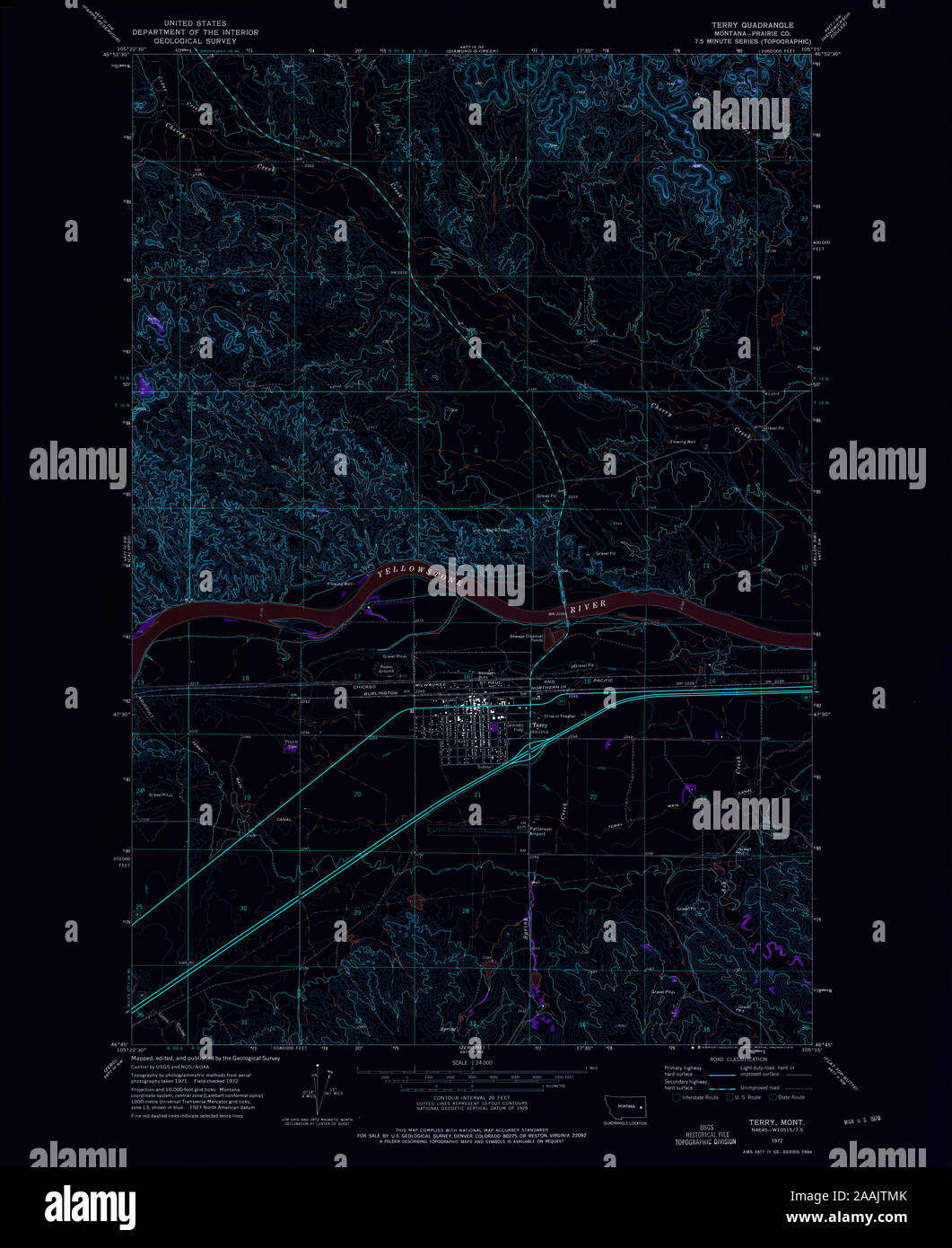 Map of terry montana hi-res stock photography and images - Alamy