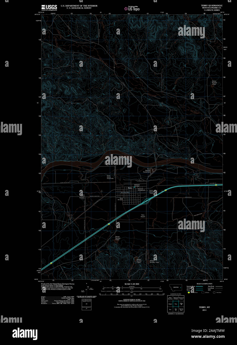 Map of terry montana hi-res stock photography and images - Alamy