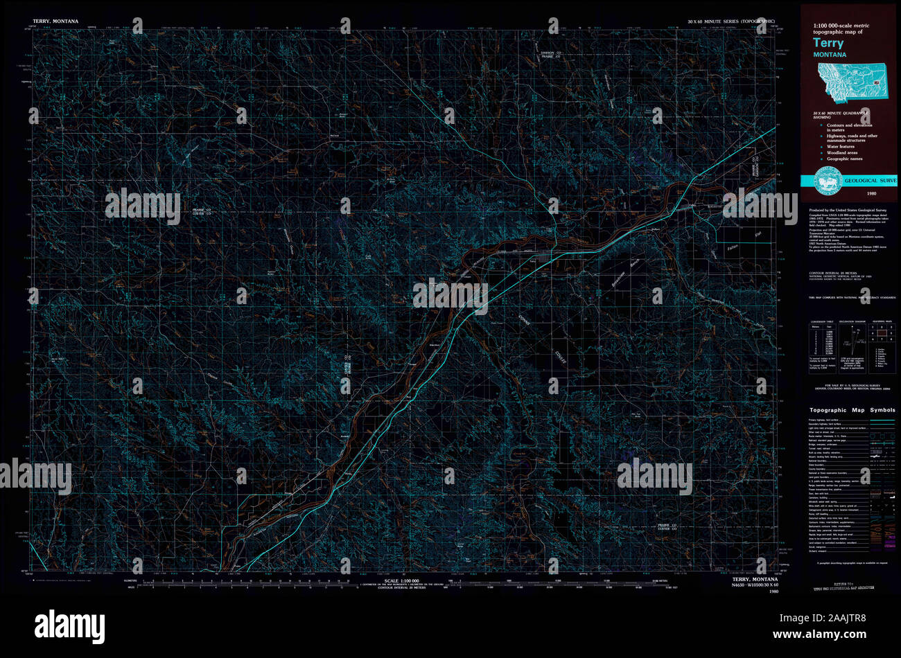 Terry montana map hi-res stock photography and images - Alamy