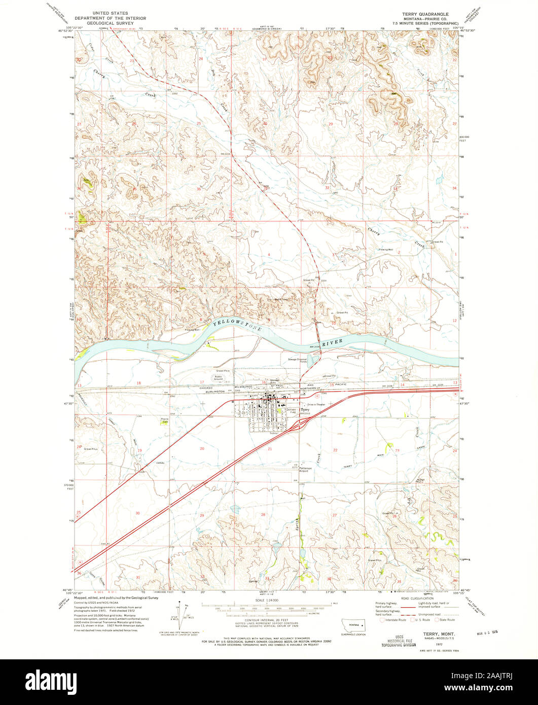 Terry montana map hi-res stock photography and images - Alamy