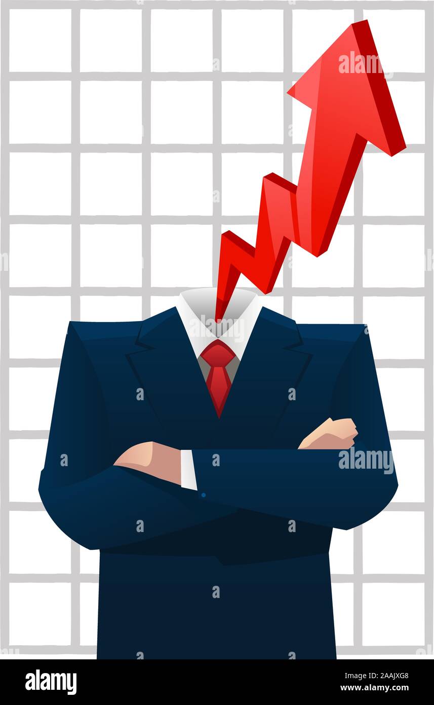 Businessman with arrow head vector illustration Stock Vector Image ...