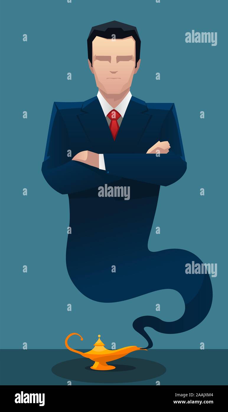 Genie coming out magic lamp hi-res stock photography and images - Alamy