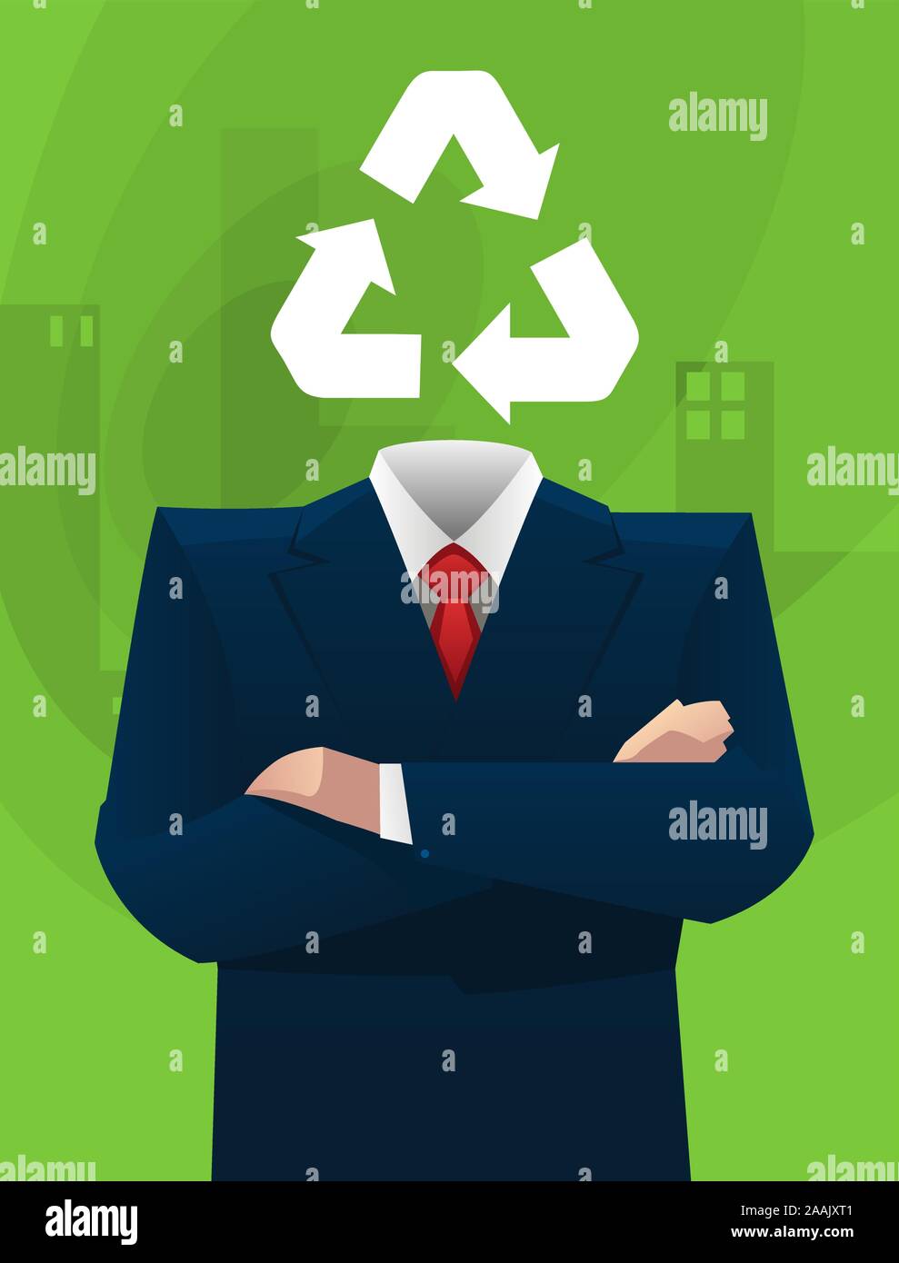 Ecological sustainable business ideas vector illustration Stock Vector ...