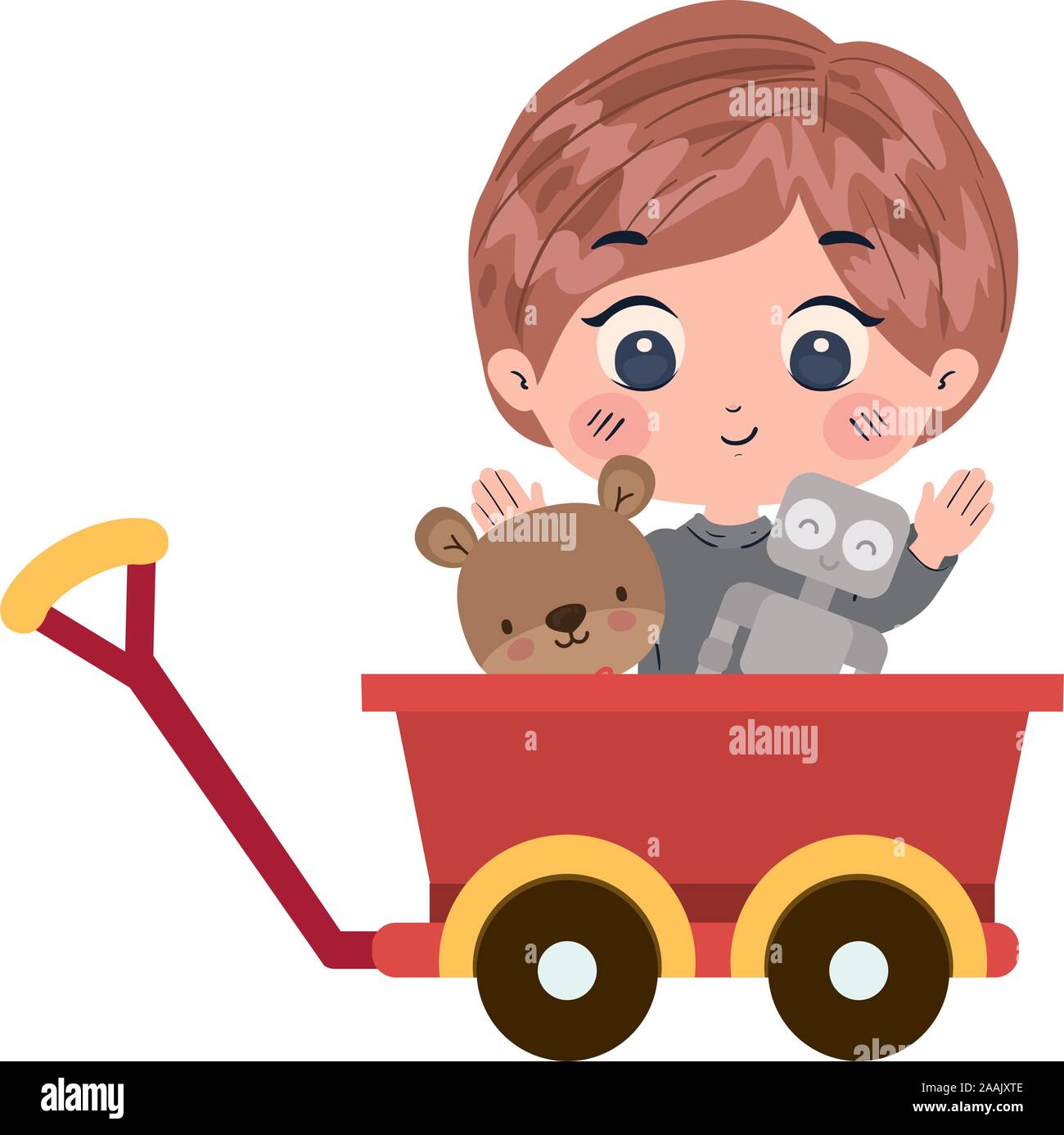 Isolated boy cartoon with toys vector design Stock Vector Image & Art ...