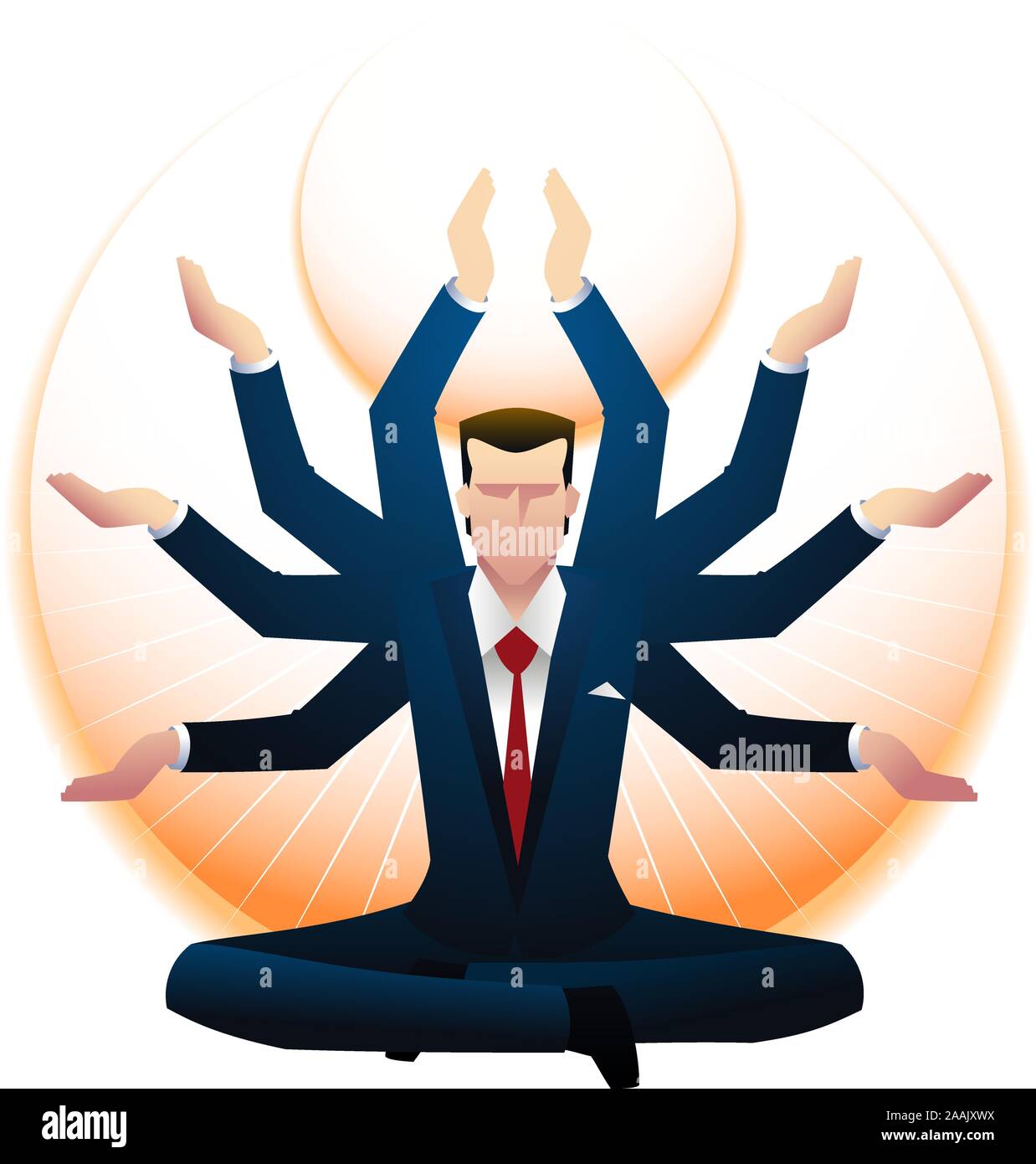 Zen business man Stock Vector Image & Art - Alamy