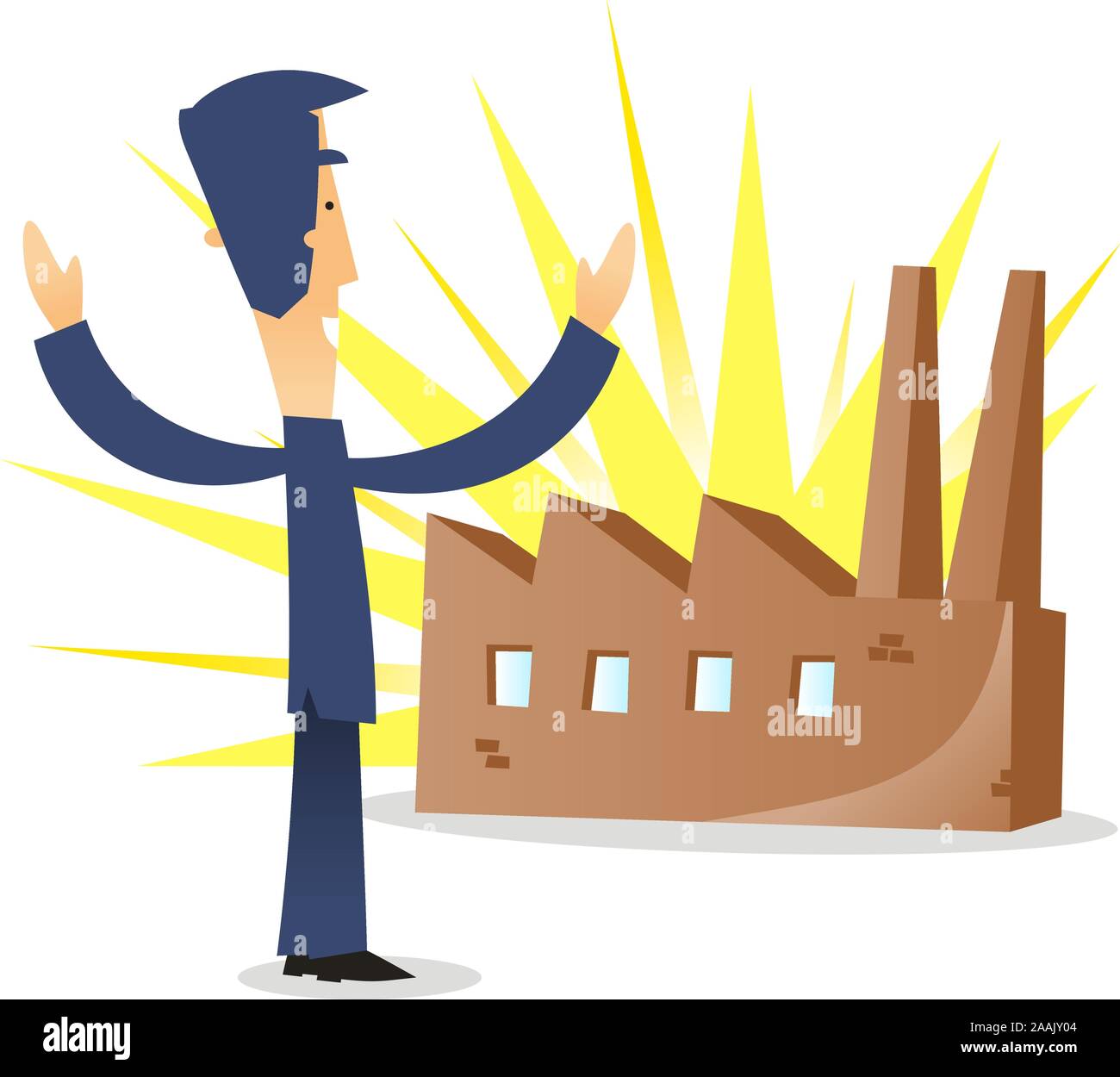 Factory manager Stock Vector Images - Alamy