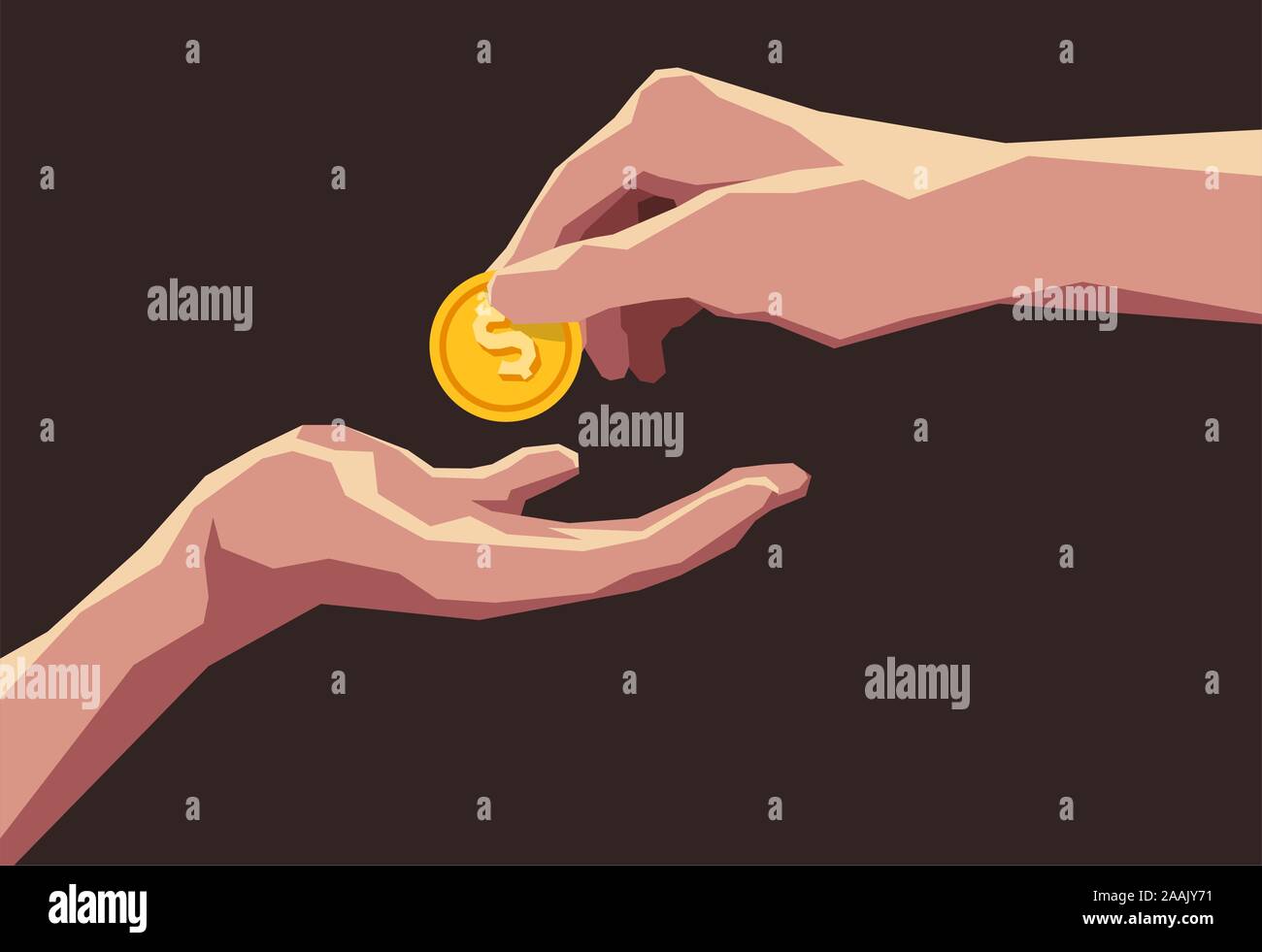 A helping hand Stock Vector Images - Alamy