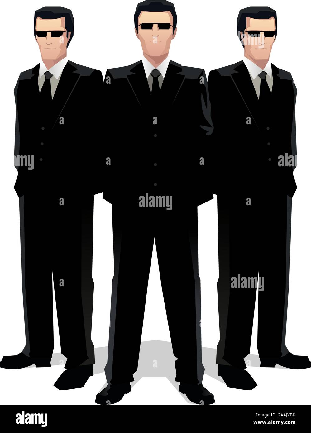 Businessmen Standing Proud and Confident Vector Illustration Cartoon ...