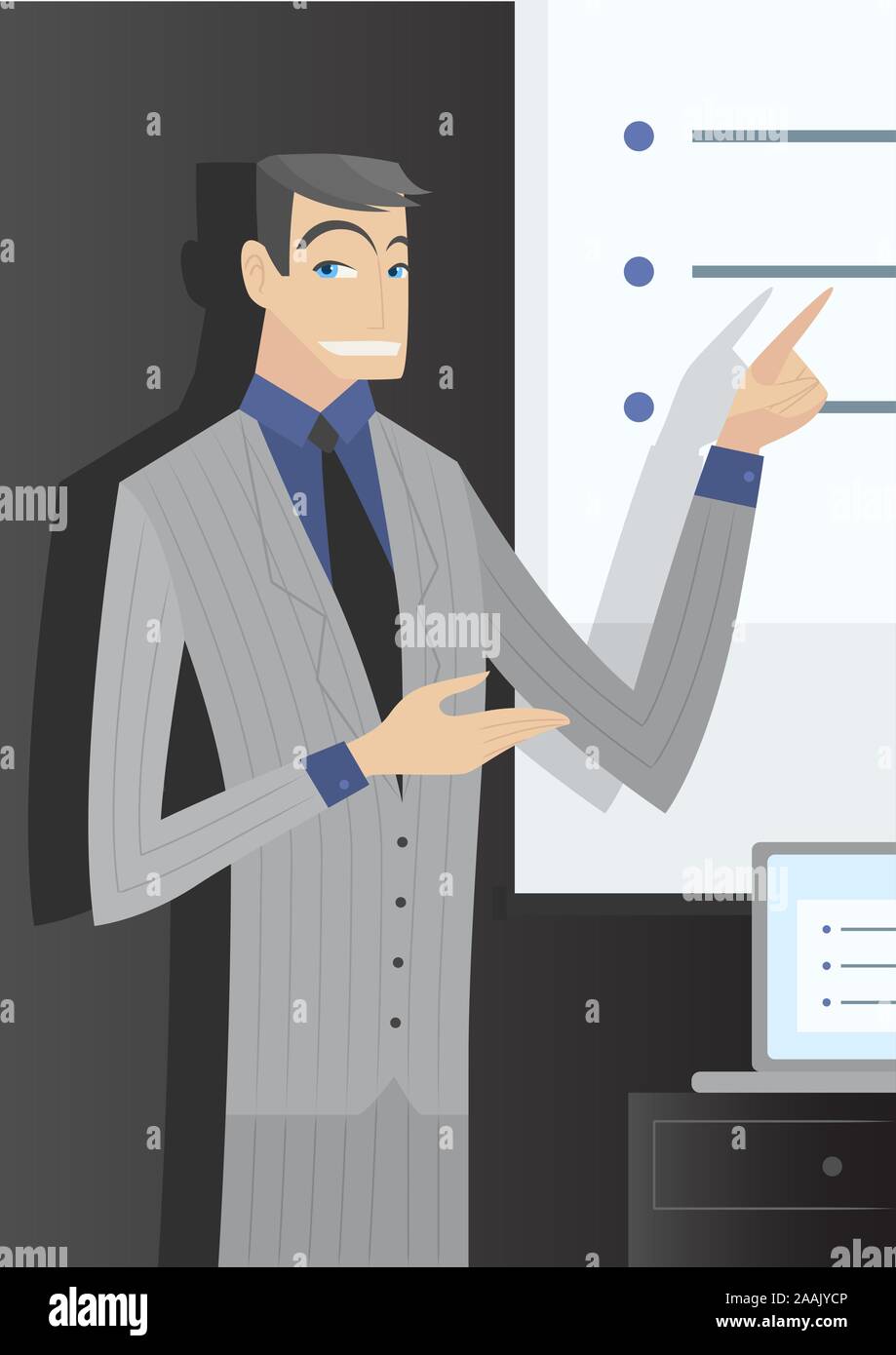 Businessman making presentation business Stock Vector Images - Alamy