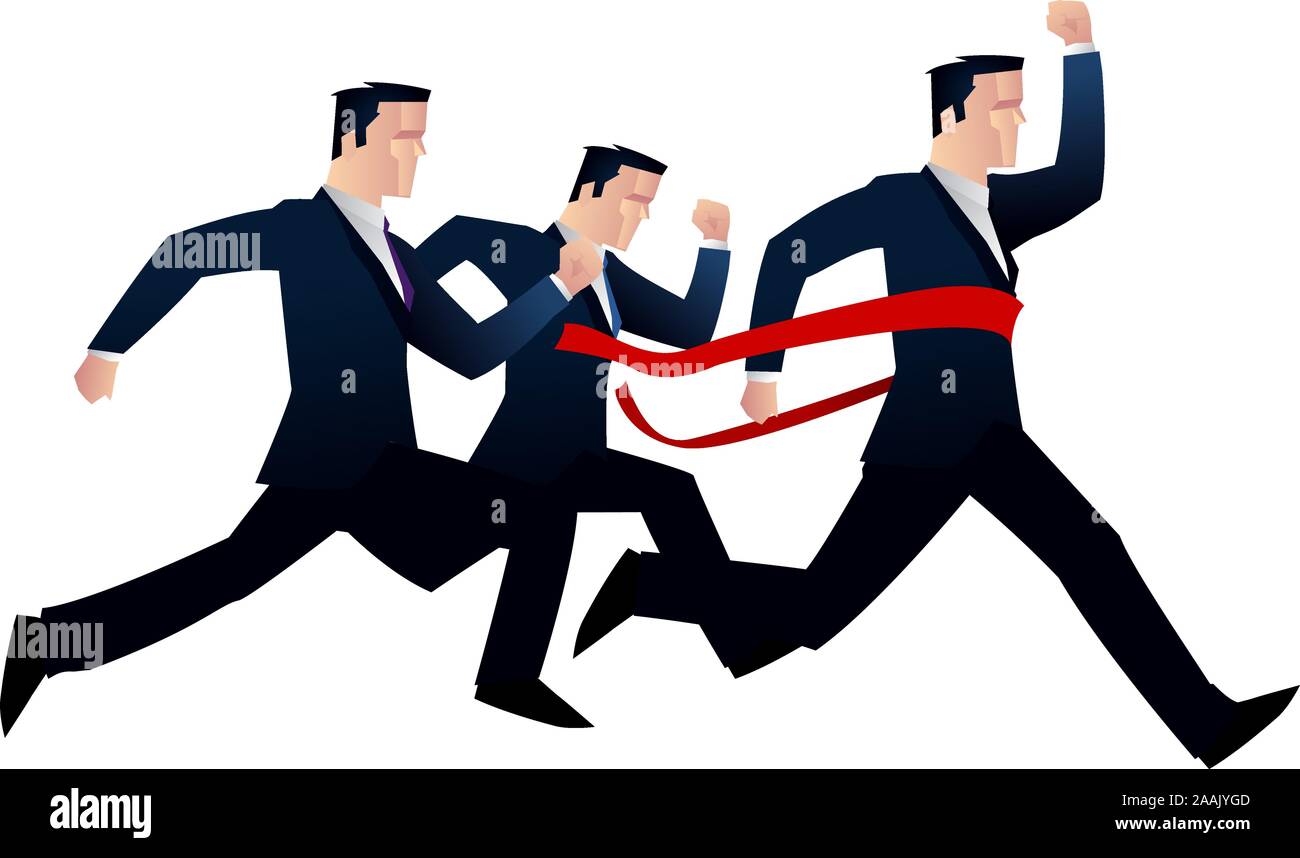 Businessmen competing race vector illustration Stock Vector Image & Art ...