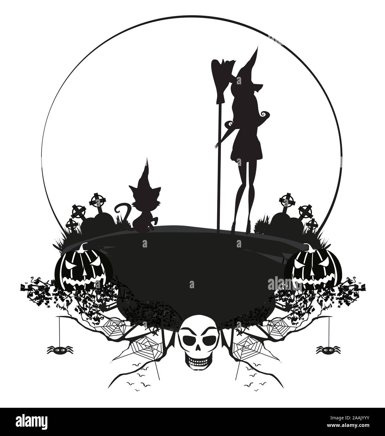 Black cat pumpkin design hi-res stock photography and images - Alamy