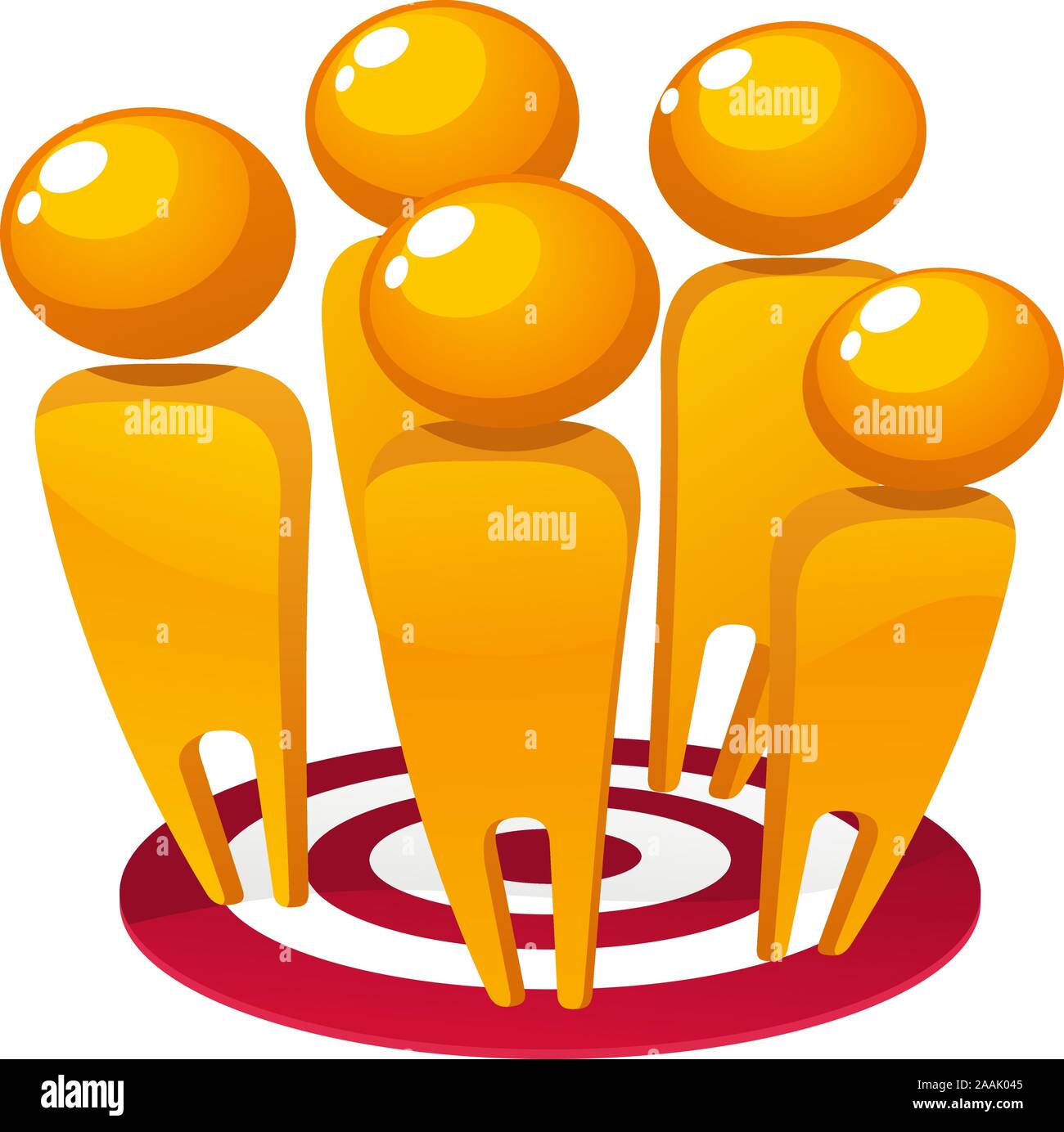 Target Audience Marketing, vector illustration cartoon Stock Vector ...