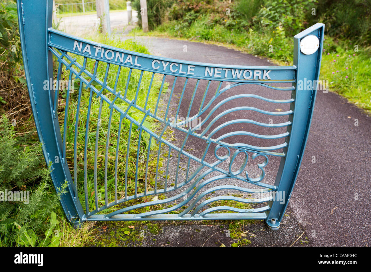 The Caledonia Way, a sustrans cycle path near Port Appin, Scotland, UK ...