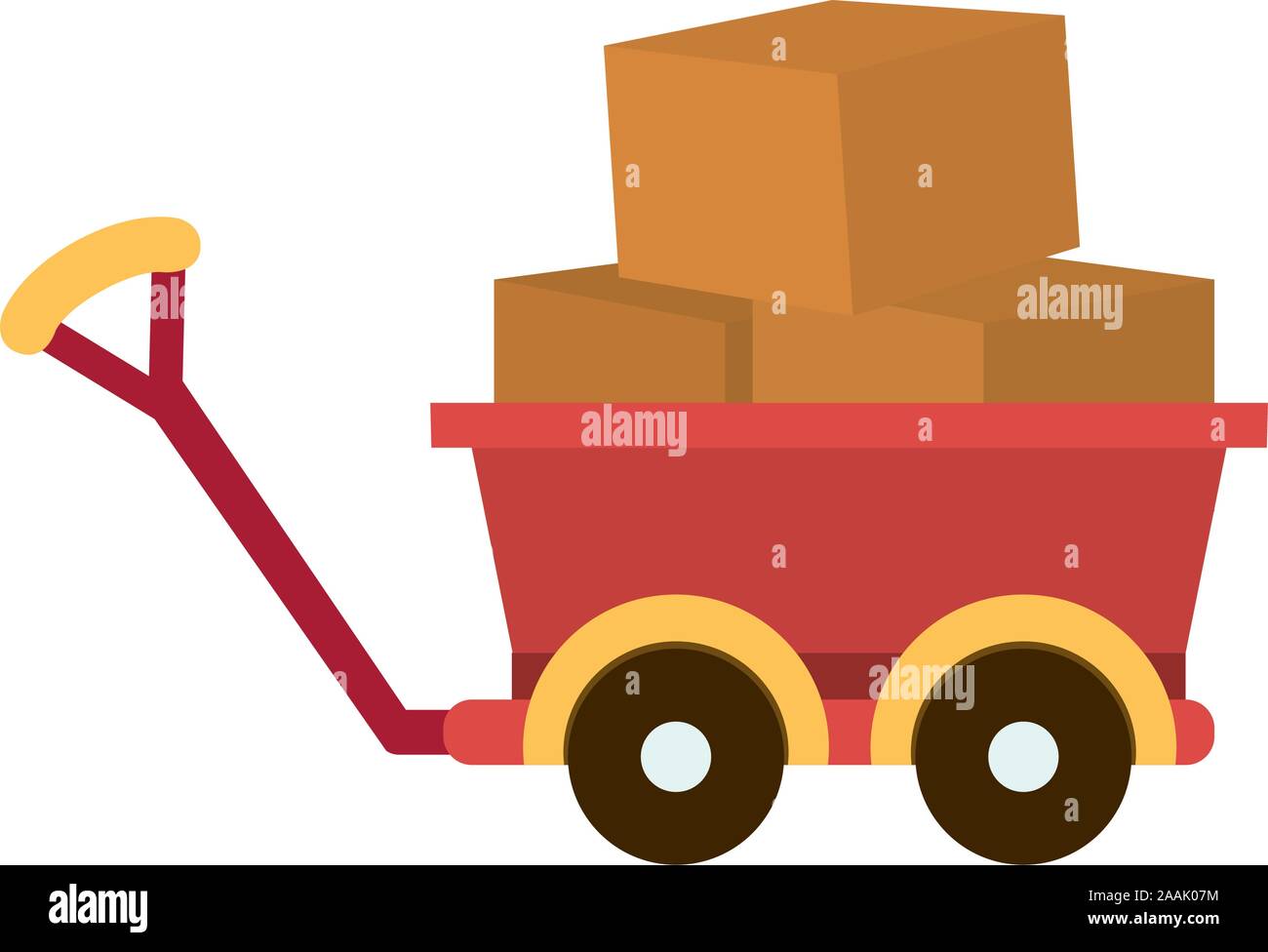 Isolated toys boxes inside cart vector design Stock Vector Image & Art ...