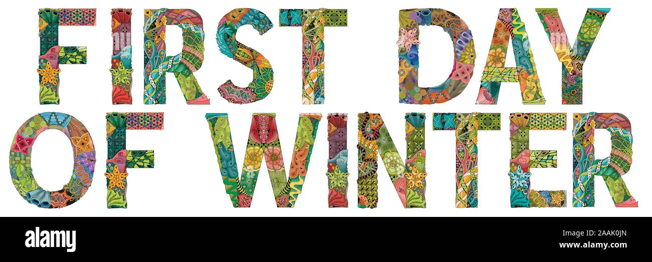 Word YULE. Vector zentangle object for decoration Stock Vector Image ...