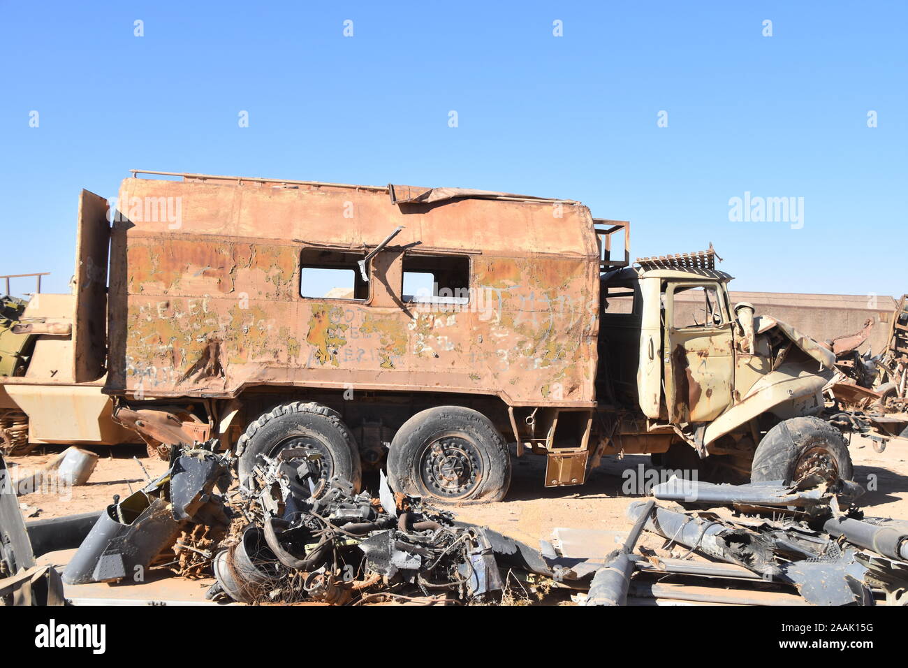 Old abandoned rusty military truck Iraq Stock Photo - Alamy