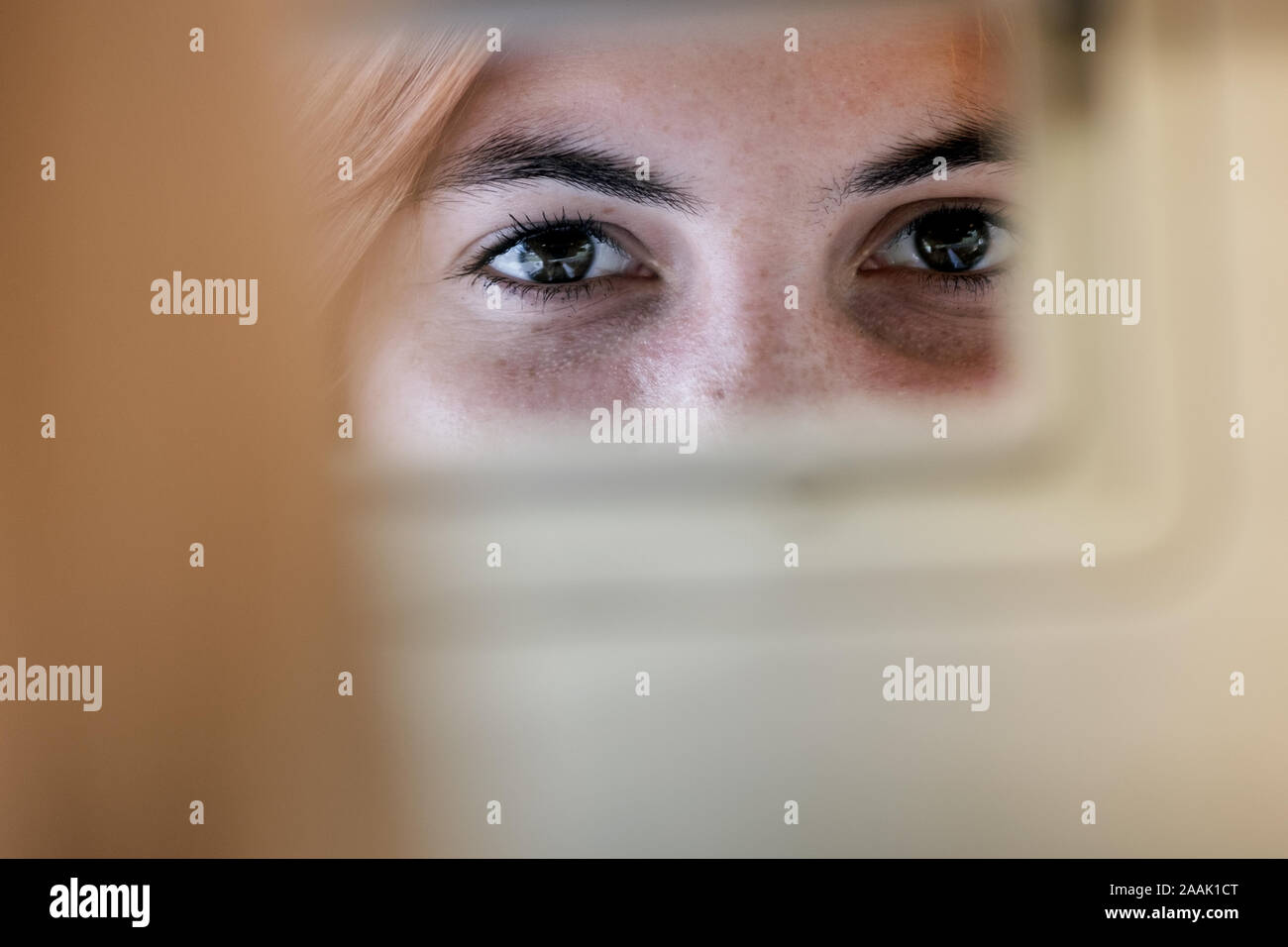 Adjusting the rear view mirror of a car hi-res stock photography and ...
