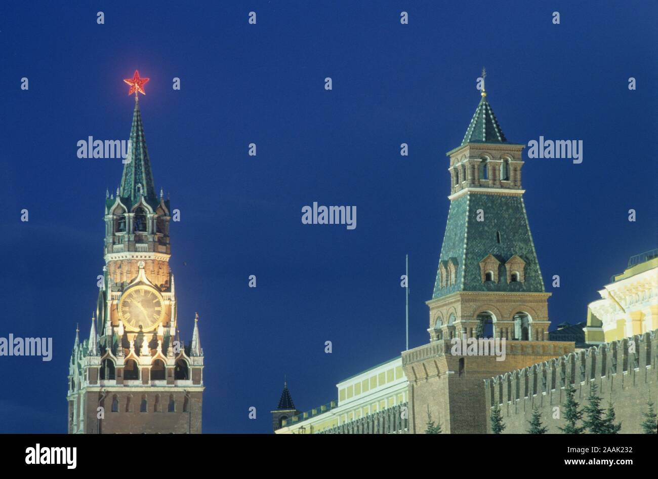 Moskau, 1992, Roter Platz, Kreml - Moscow, 1992, Red Square, Kremlin ...