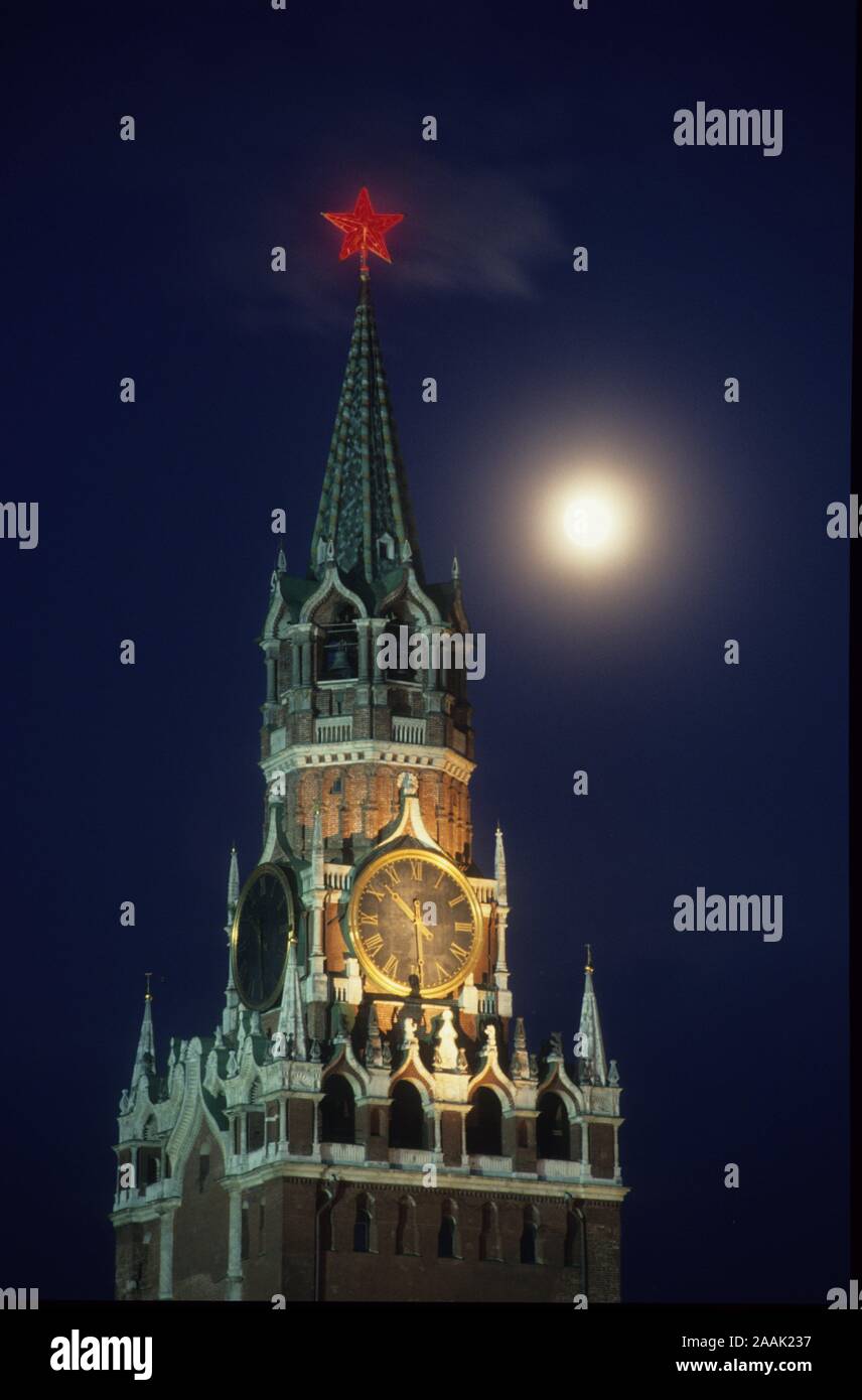 Moskau, 1992, Roter Platz, Kreml - Moscow, 1992, Red Square, Kremlin ...