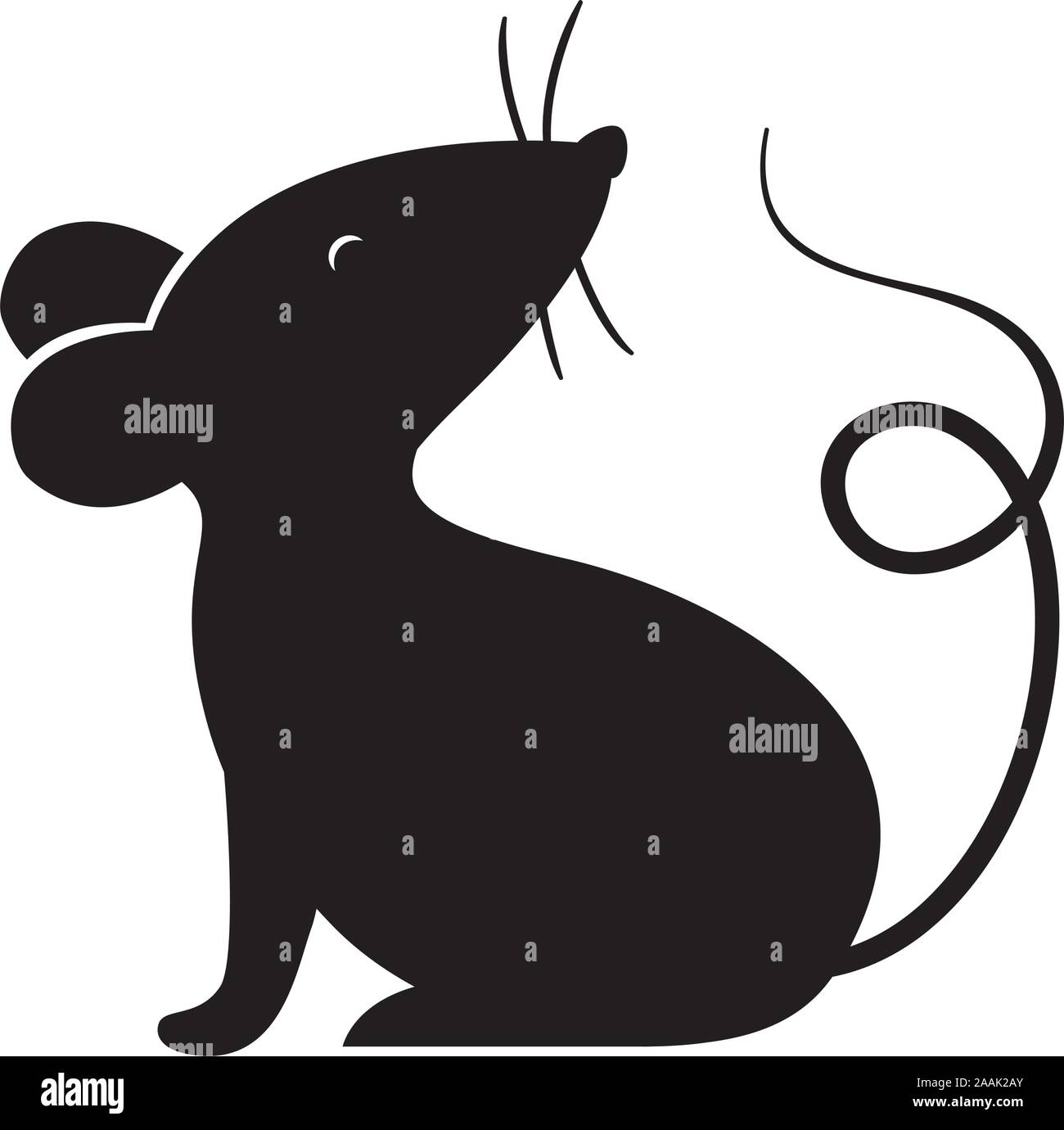 Isolated mouse silhouette vector design Stock Vector Image & Art - Alamy