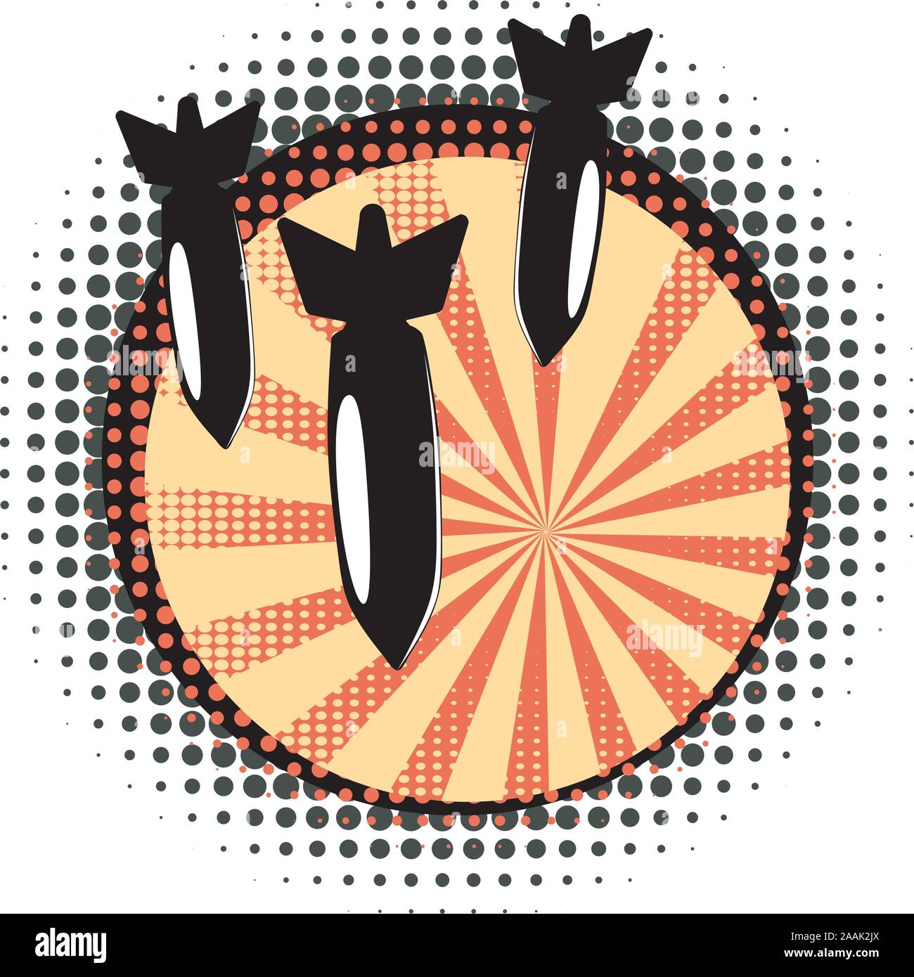 Set of cartoon air bomb silhouettes, abstract bomb design Stock Vector ...