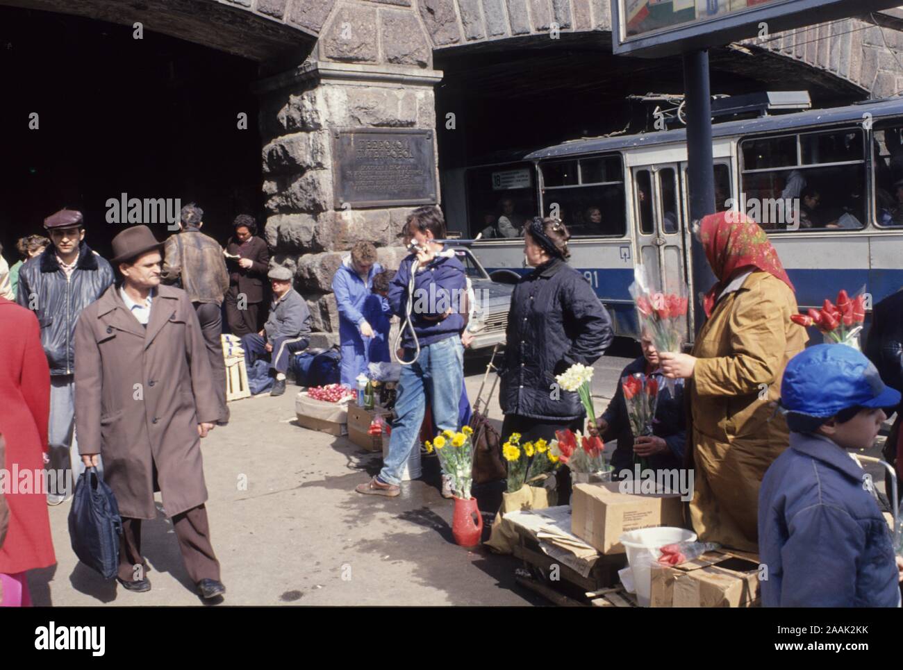 Moskau, Straßenmarkt - Moscow, Street Market Stock Photo - Alamy