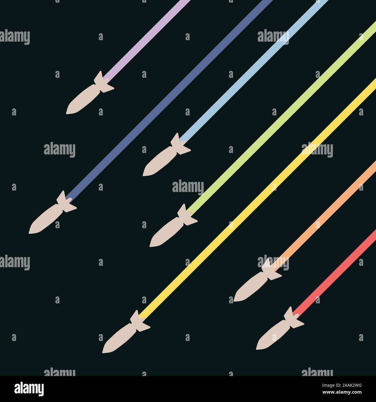 Set of cartoon air bomb silhouettes, abstract bomb design Stock Vector ...