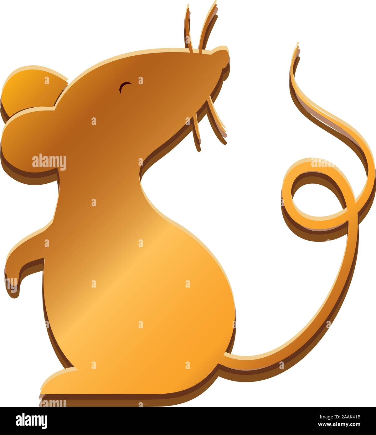 Gold mouse Stock Vector Images - Alamy