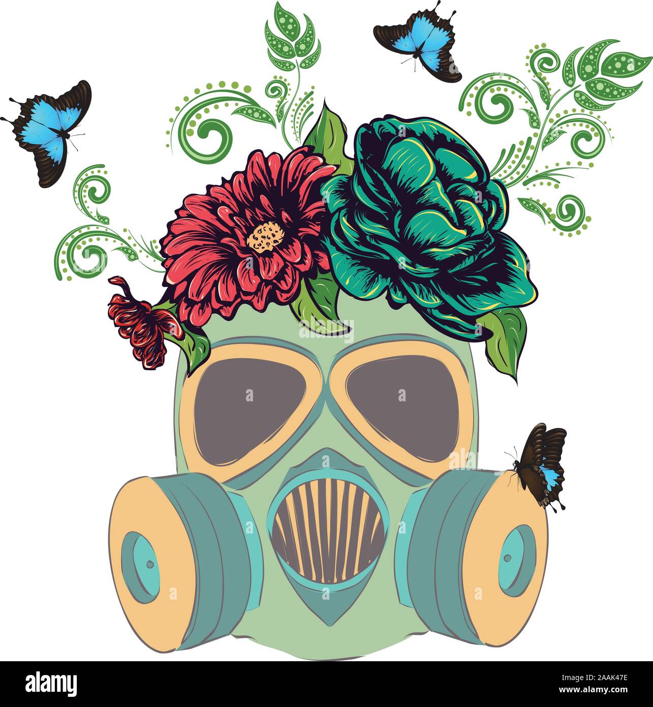 Helmet flower Stock Vector Images - Alamy